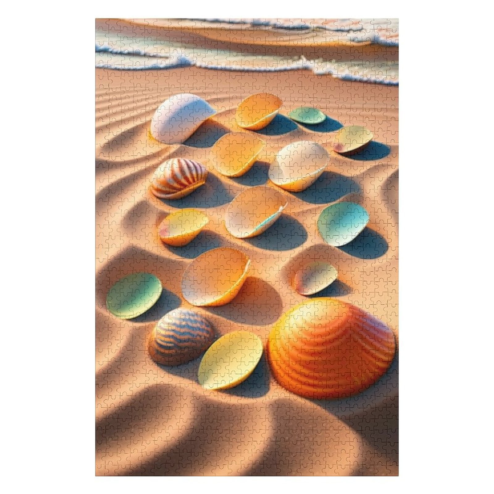 Puzzles for Adults 300 Pieces - Shells Sandy Beach Tropical Beach ...