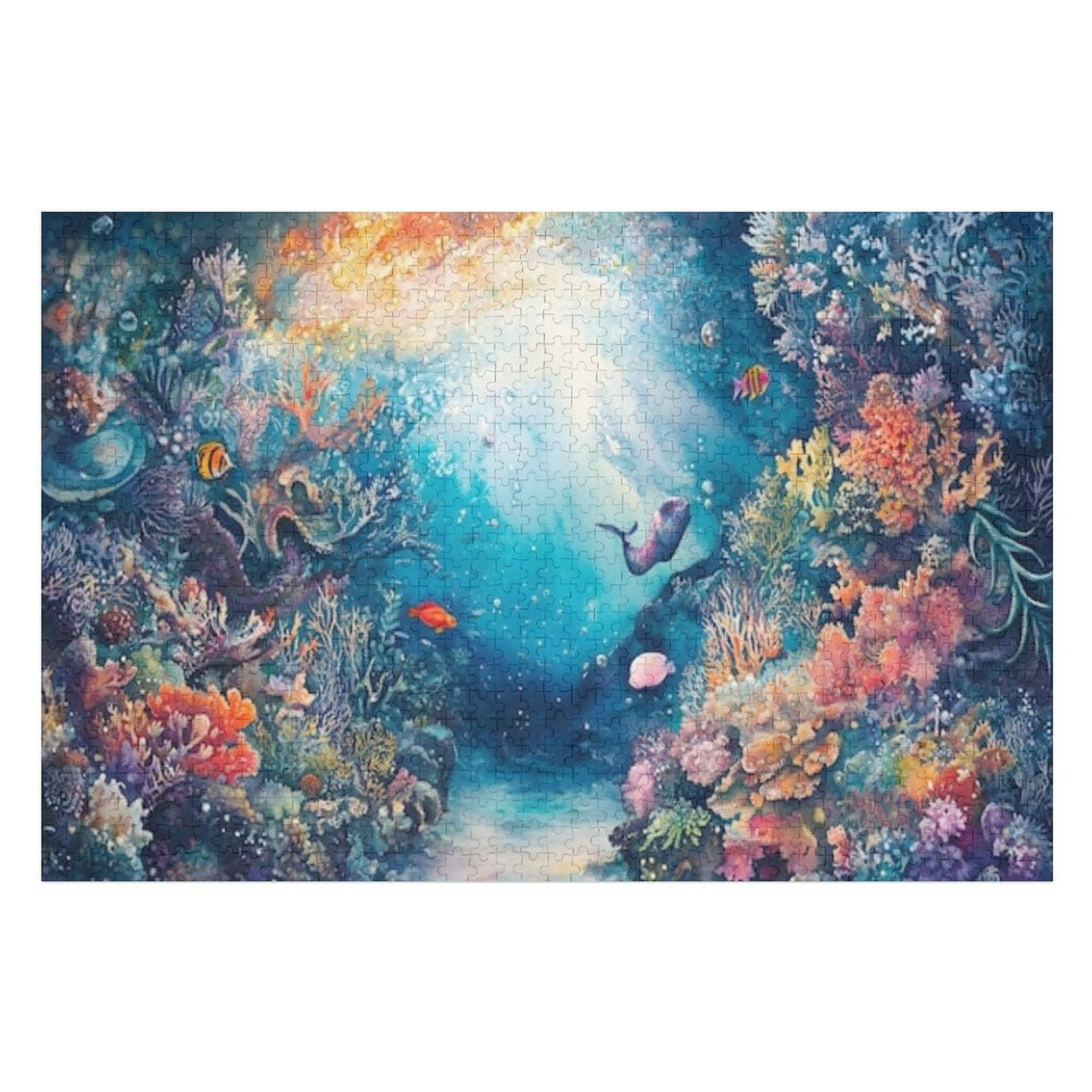 Puzzles for Adults 300 Pieces - Underwater Fantasy World With Colorful ...