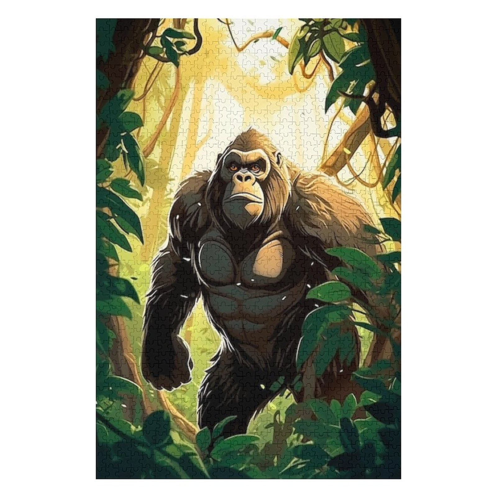 Puzzles for Adults 500 Pieces - Cartoon Gorilla Jungle Best Challenging ...