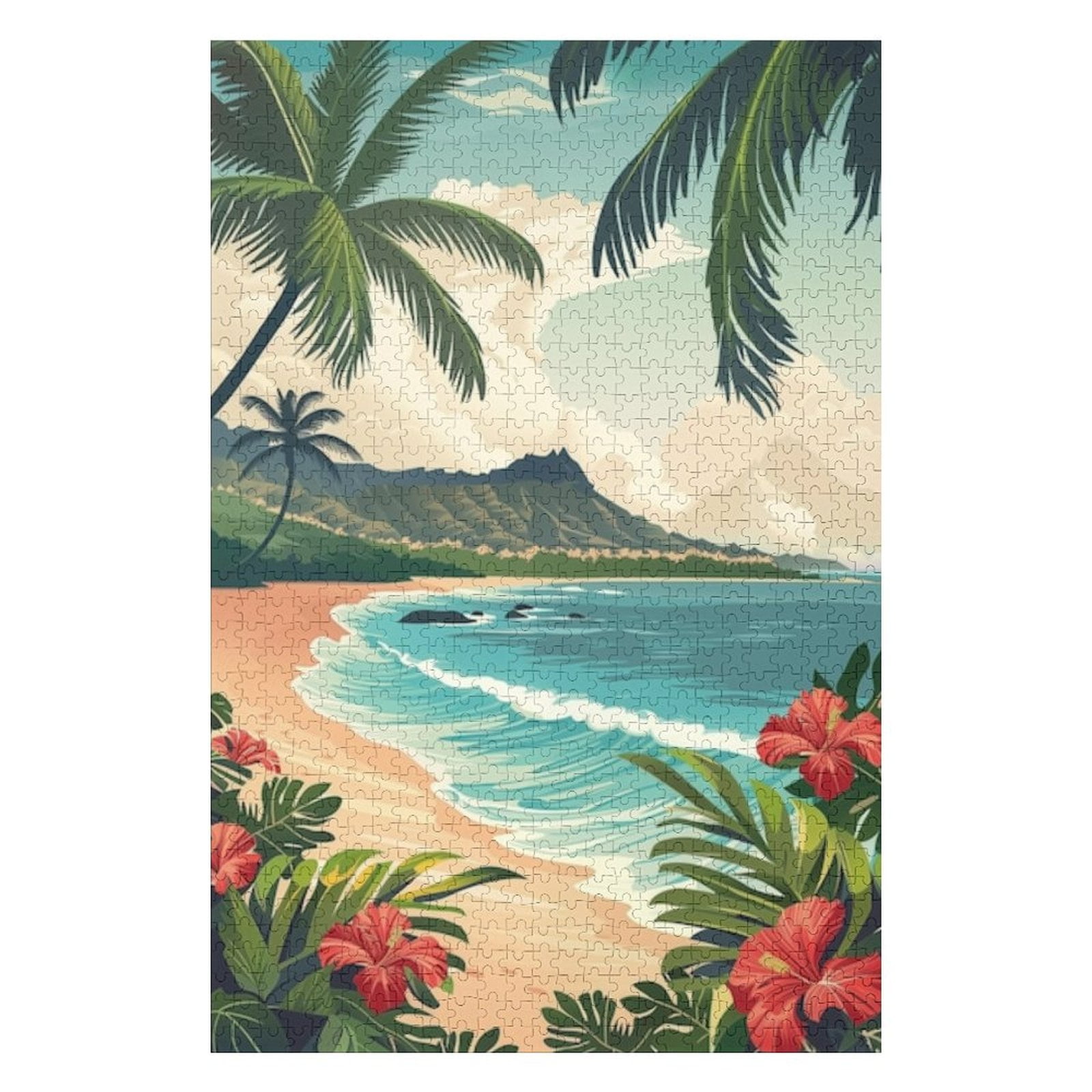 Puzzles for Adults 500 Pieces - Hawaii Travel Vibrant Coastal Cliffs ...