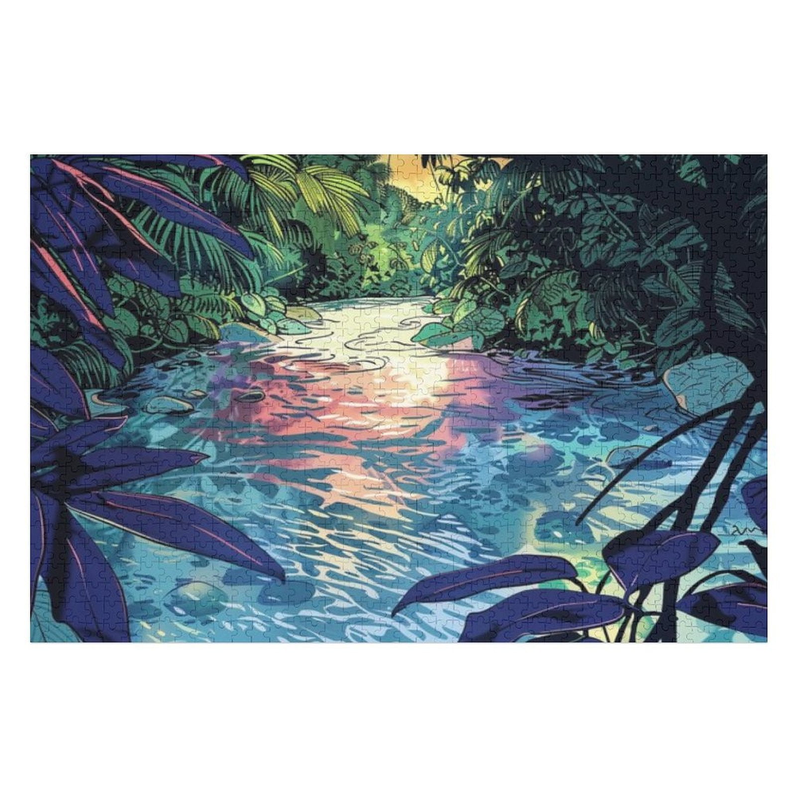 Puzzles for Adults 500 Pieces - Jungle Landscape Cartoon Best ...