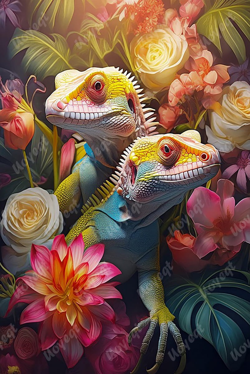 Puzzles for Adults 500 Pieces Lizards Reptiles Wooden Jigsaw Puzzle ...