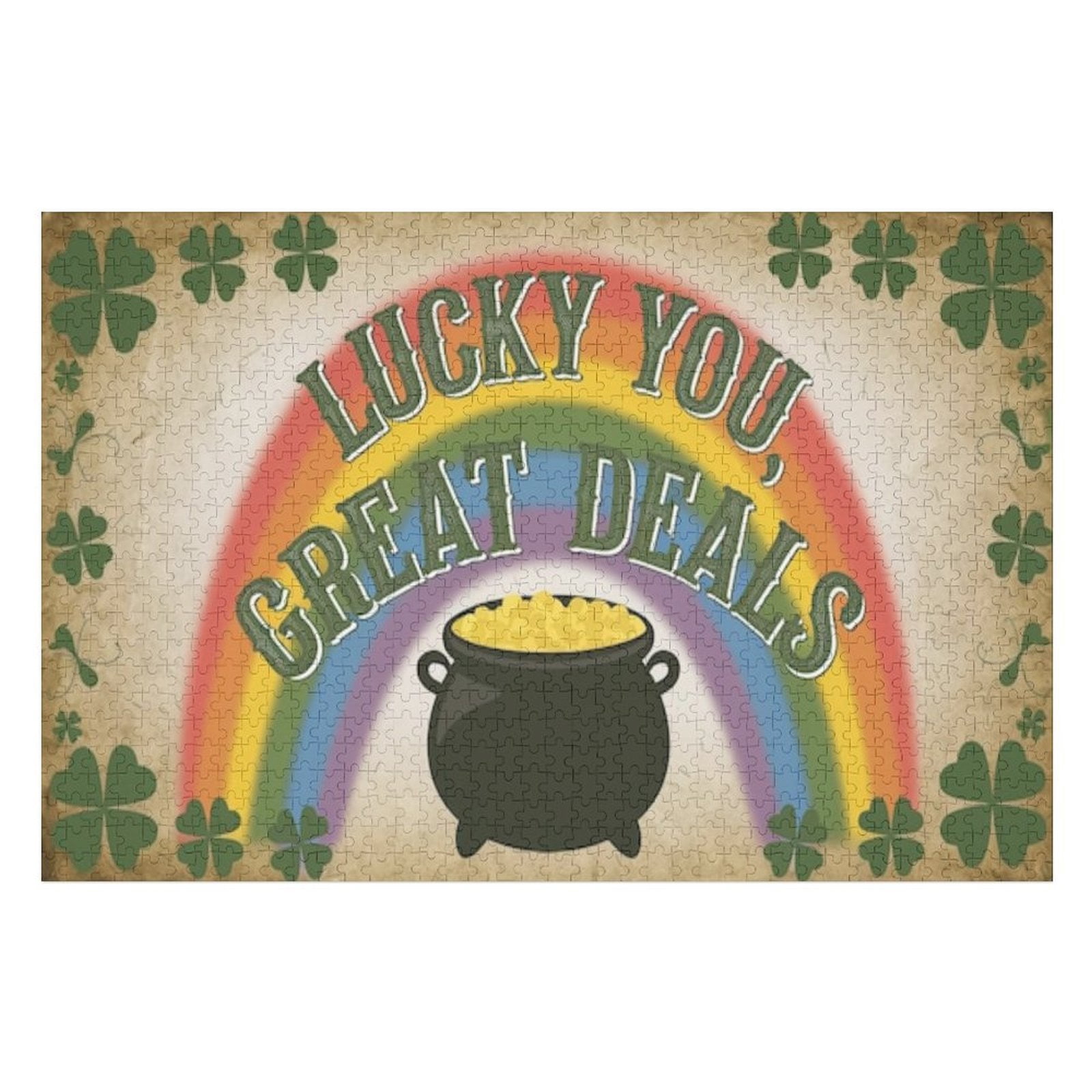 Puzzles for Adults 500 Pieces - Lucky You Great Deals With Pot Gold ...