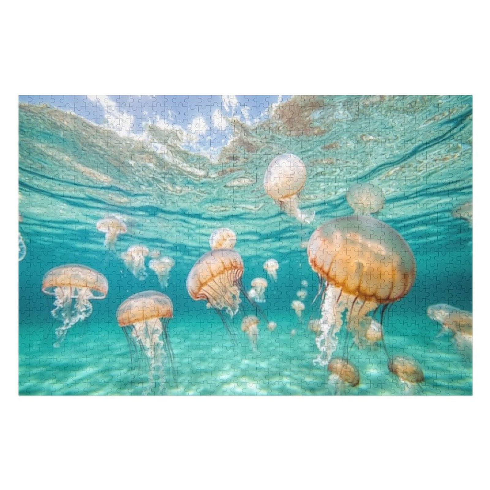 Puzzles for Adults 500 Pieces - Ocean Jellyfish Swarm Captivating ...