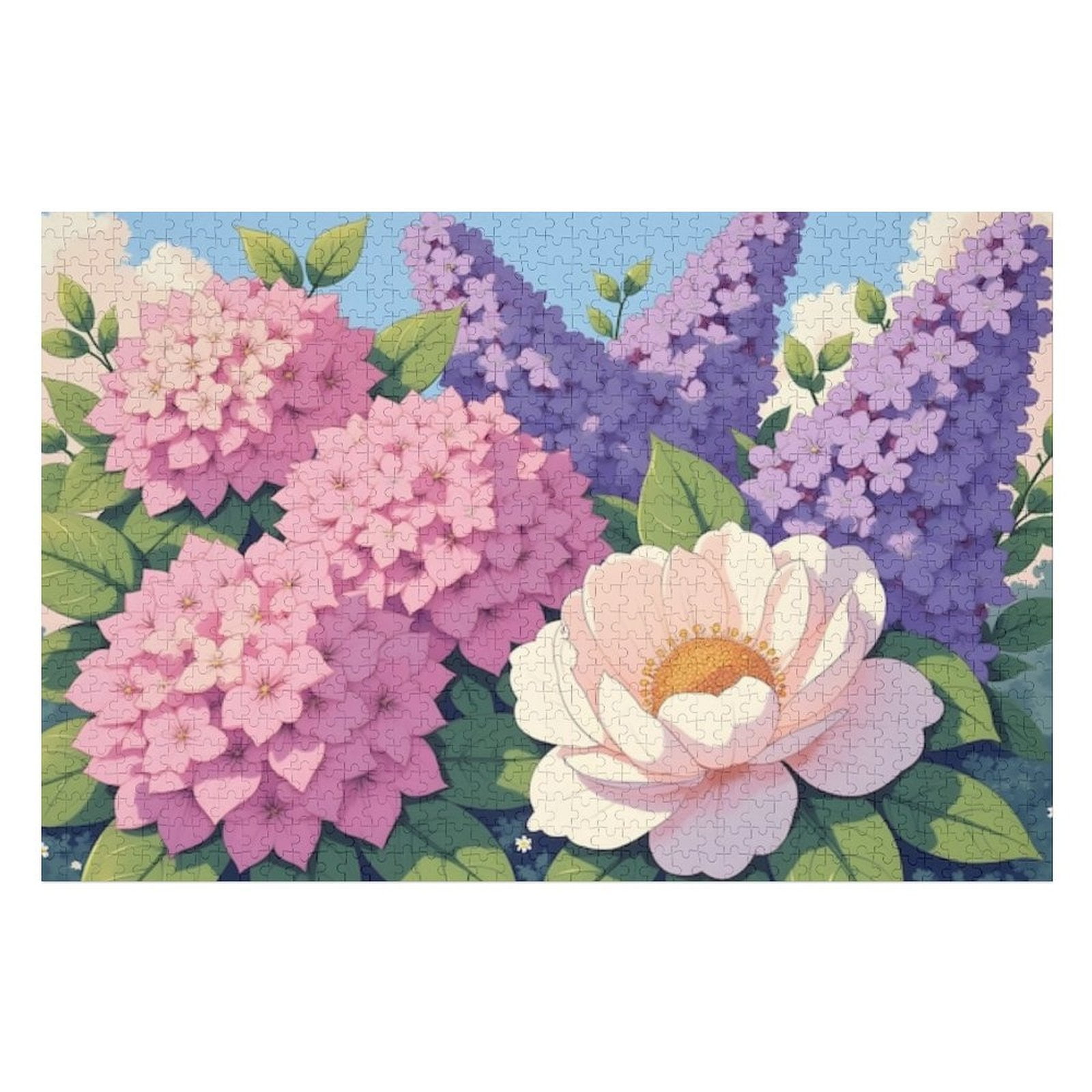 Puzzles for Adults 500 Pieces - Pretty Pastel Flowers Perfect ...