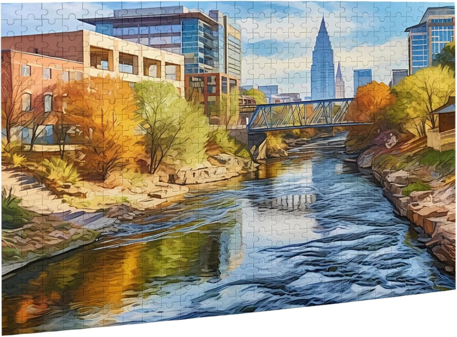 Puzzles for Adults 500 Pieces River Place reedy River at Sun Rise in ...