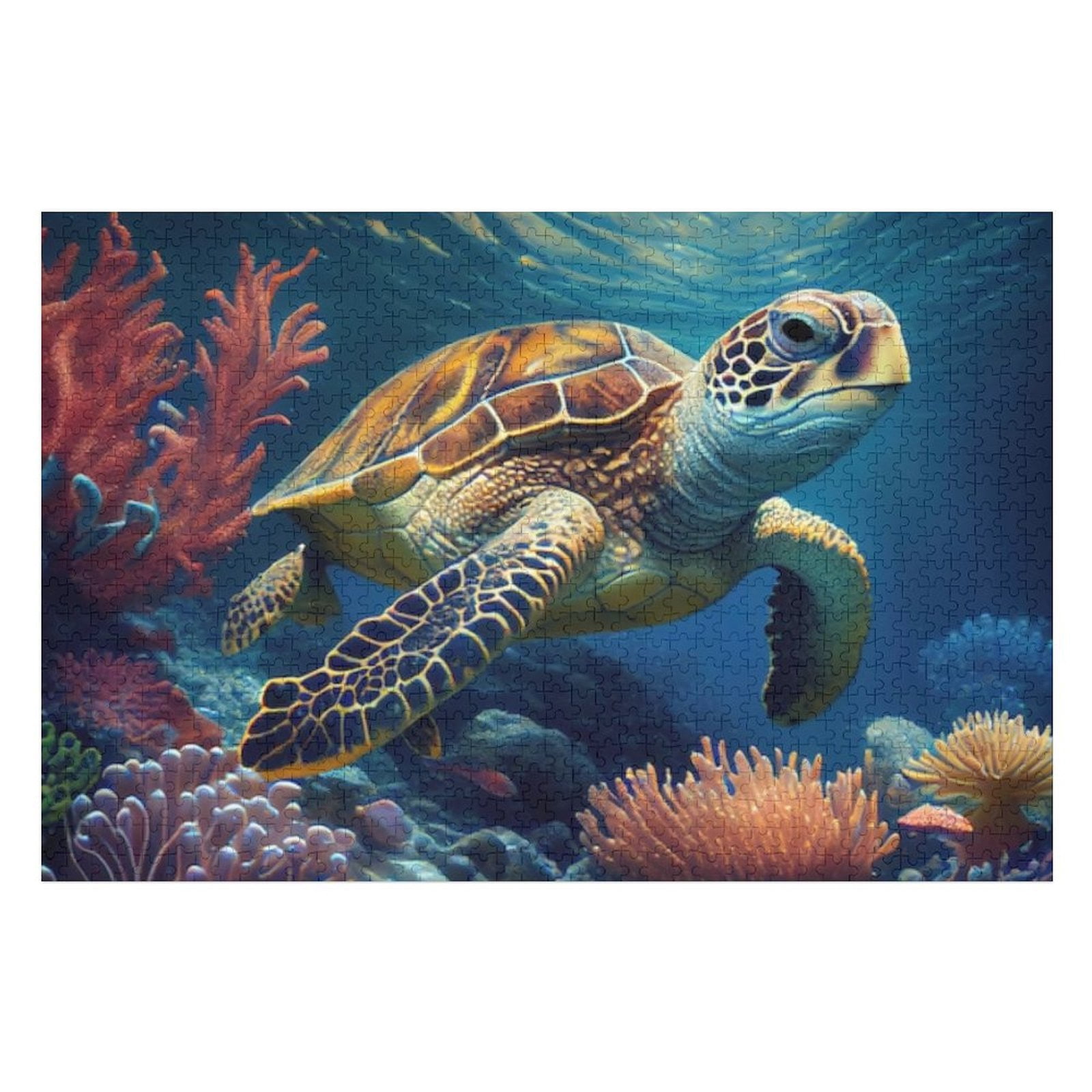 Puzzles for Adults 500 Pieces - Sea Turtle Water Natural Sea Life With ...