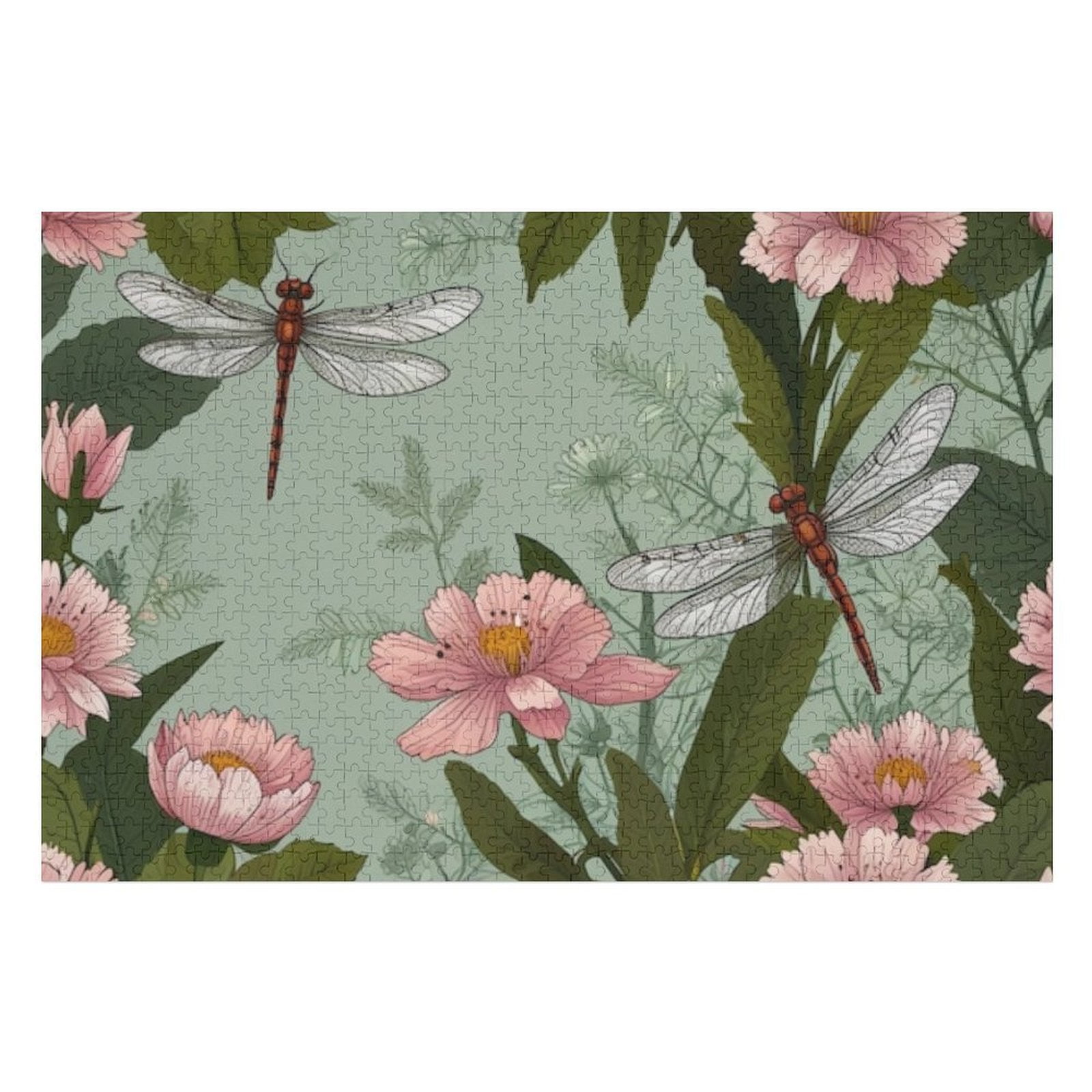 Puzzles for Adults 500 Pieces - Spring Flower Plant With Leaves ...