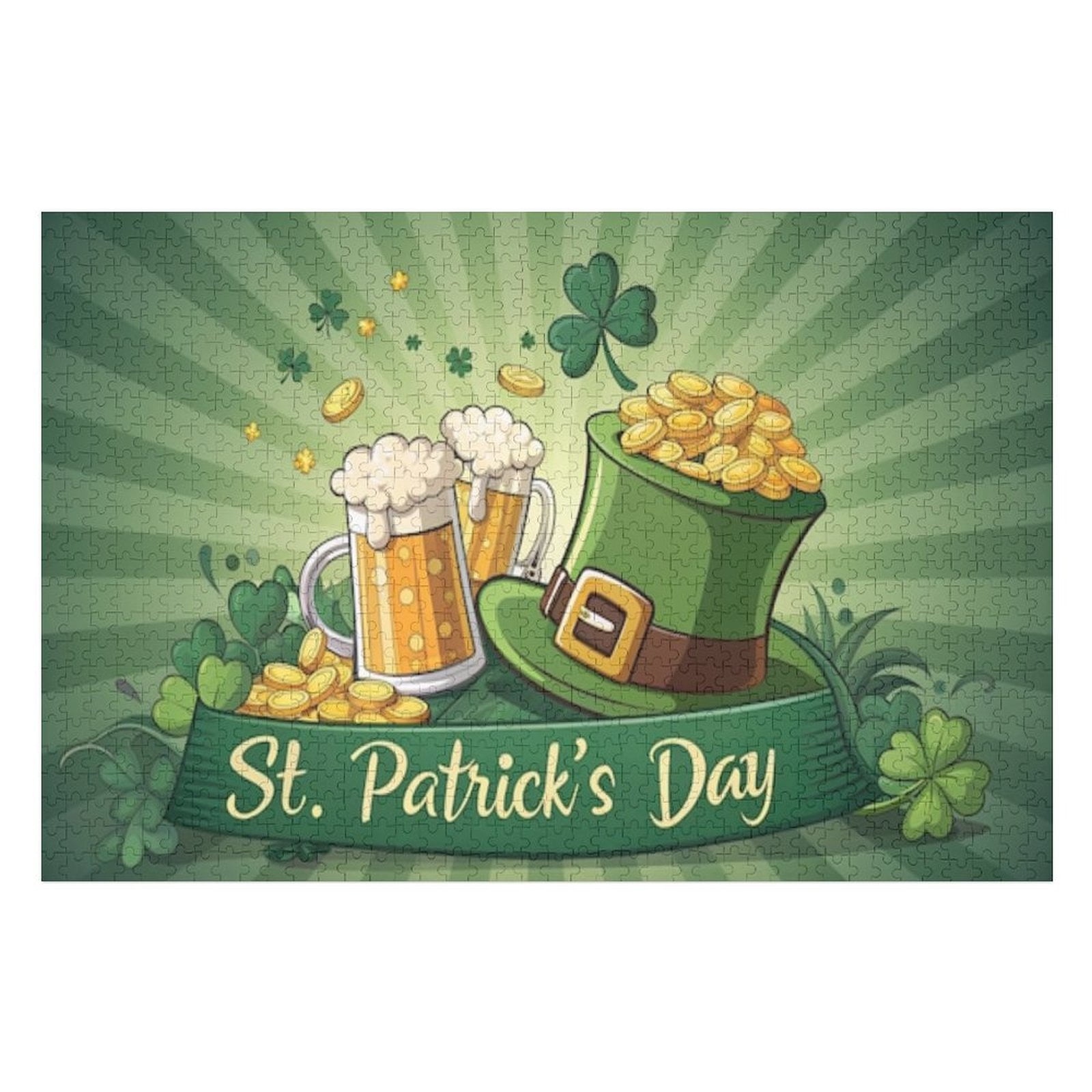 Puzzles for Adults 500 Pieces - St Patrick'S Day Celebration Green ...
