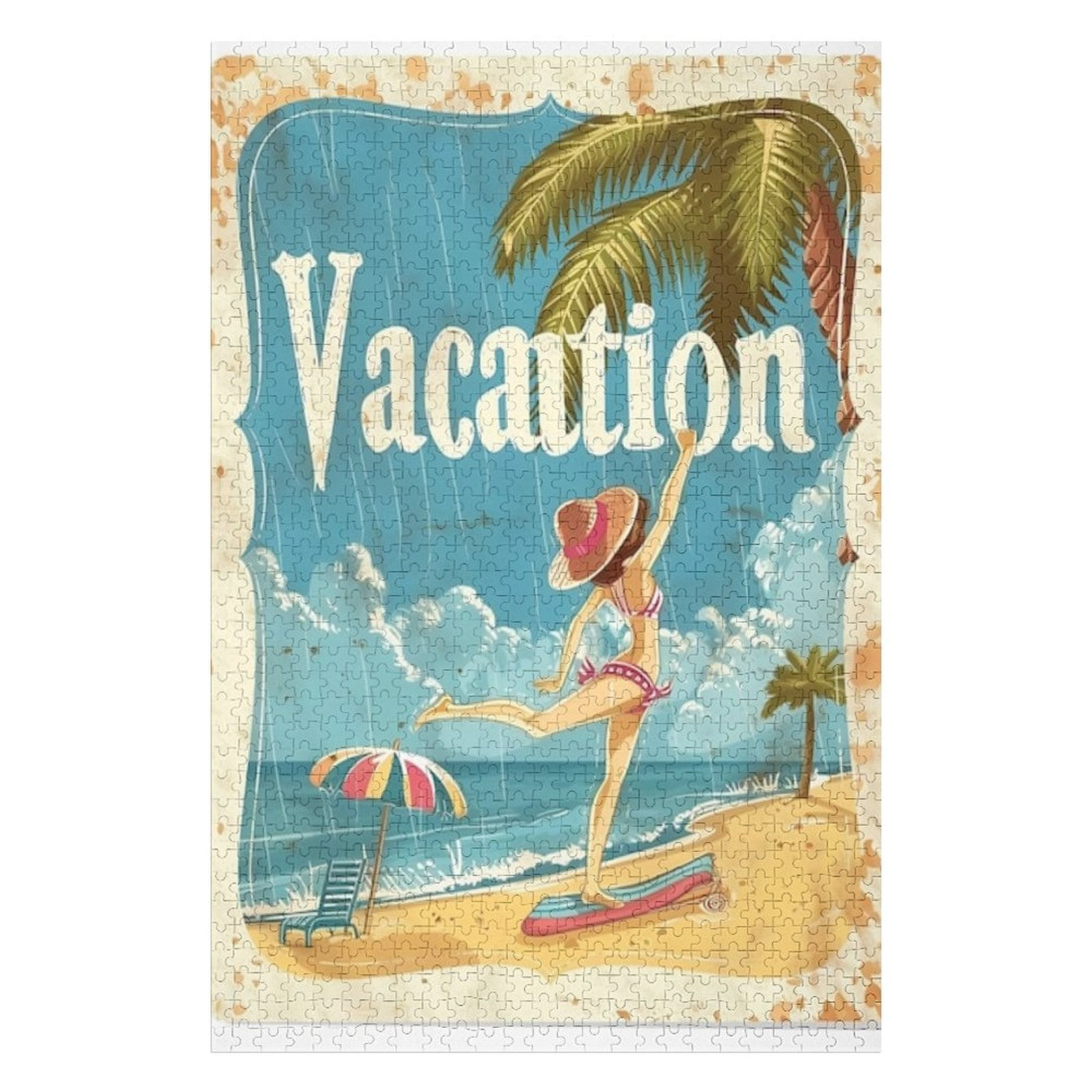 Puzzles for Adults 500 Pieces - Summer Vacation High Difficulty Wooden ...