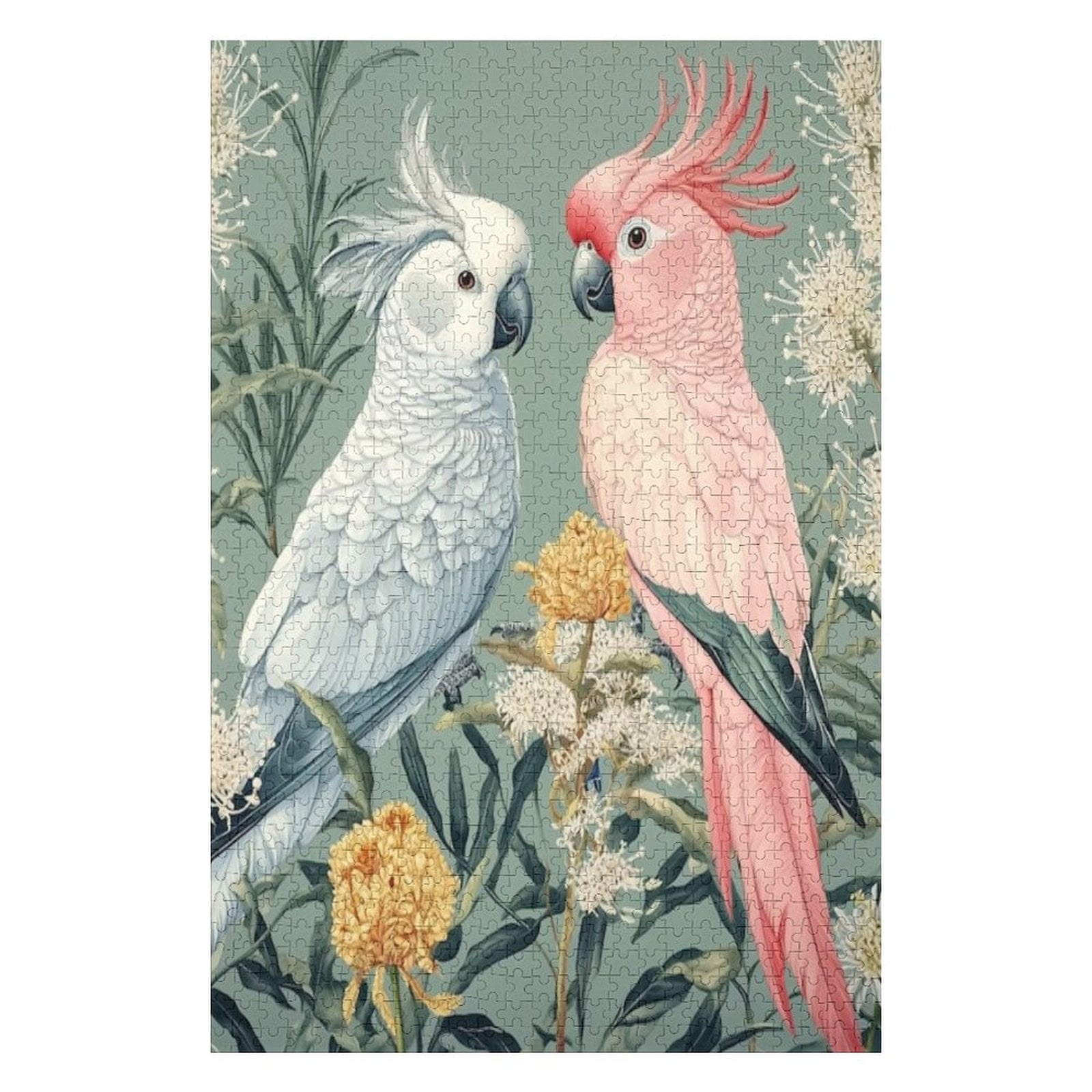 Puzzles for Adults 500 Pieces - Two Birds That Are Sitting Branch Tree ...