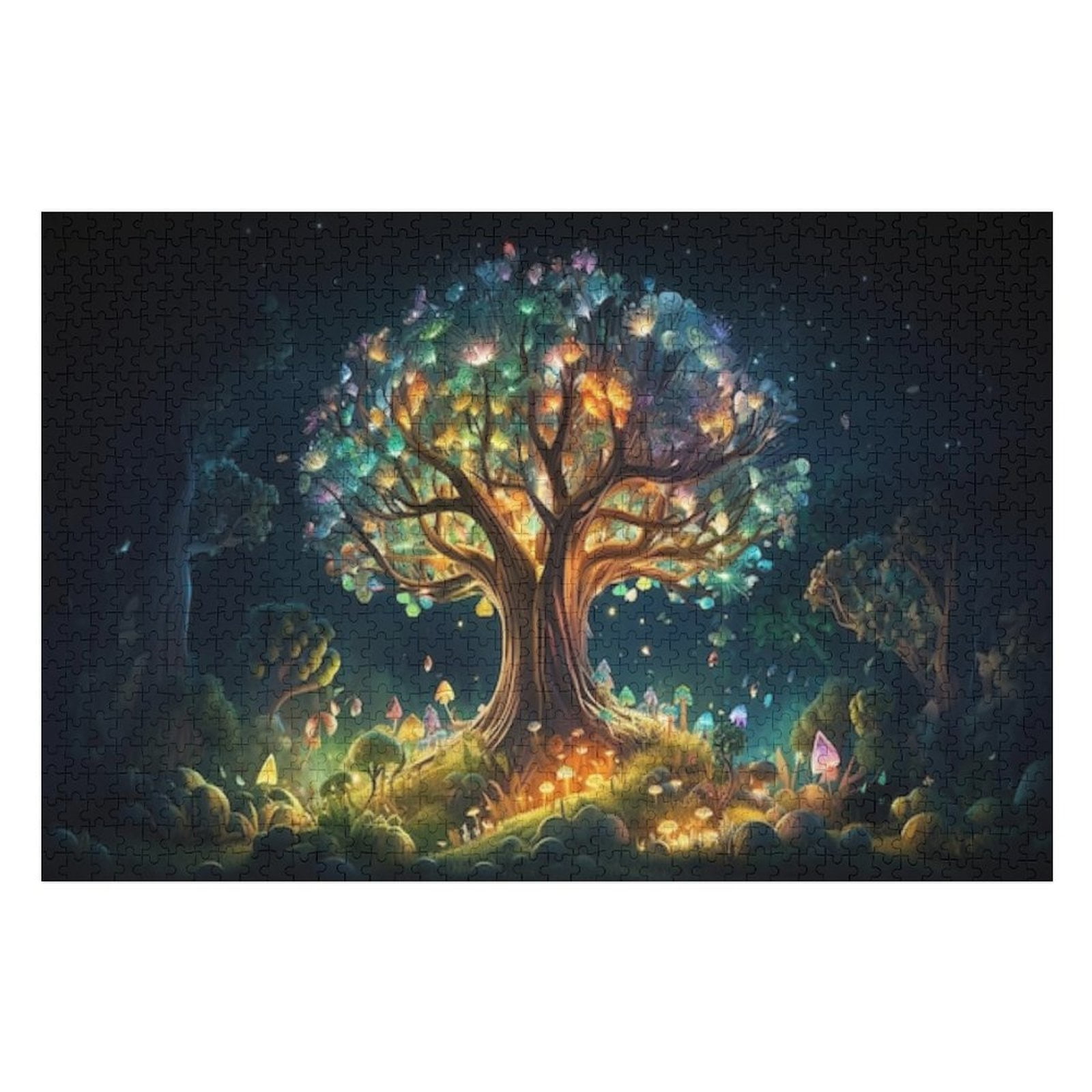 Puzzles for Adults 500 Pieces - Whimsical Forest Where Endangered ...