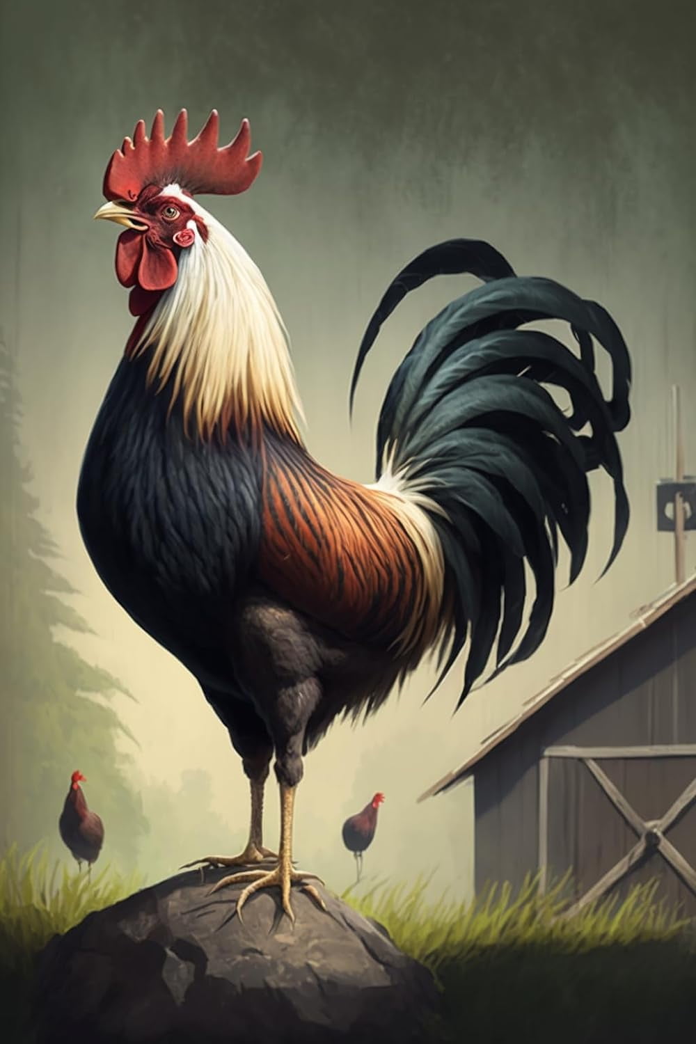 Puzzles for Adults,Wooden Puzzle 300 Piece,Independent Rooster Large ...