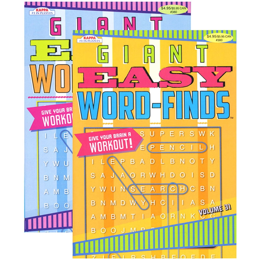 Puzzles Book KAPPA | Giant Easy Word Finds | 2-Titles - Walmart.com