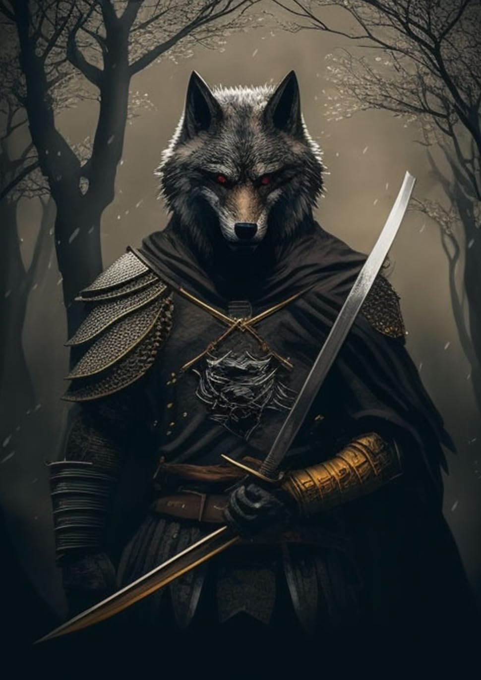 Puzzles For Adults 1000 Pieces Funny Weird Wolf Samurai - Gift Home ...