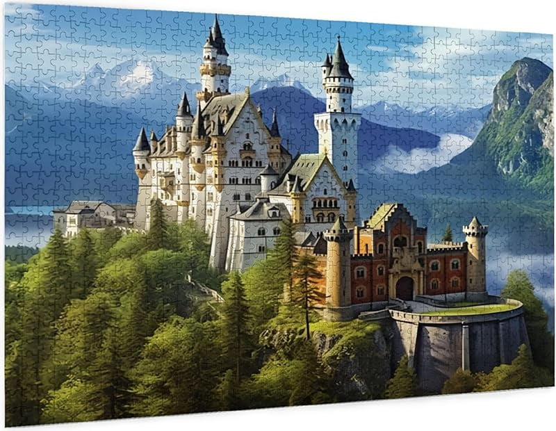 Puzzles For Adults 1000 Pieces German Castle Formation Wooden Beautiful ...