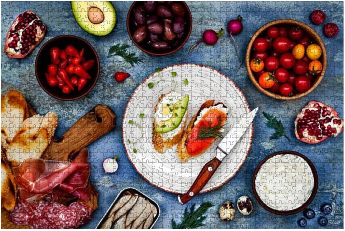 Puzzles For Adults 300 Pieces Funny Brushetta Traditional Spanish Tapas ...