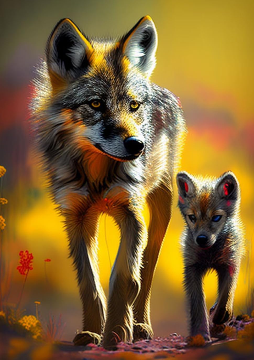 Puzzles For Adults 500 Pieces Handsome Wolf Cub - Intellectual ...