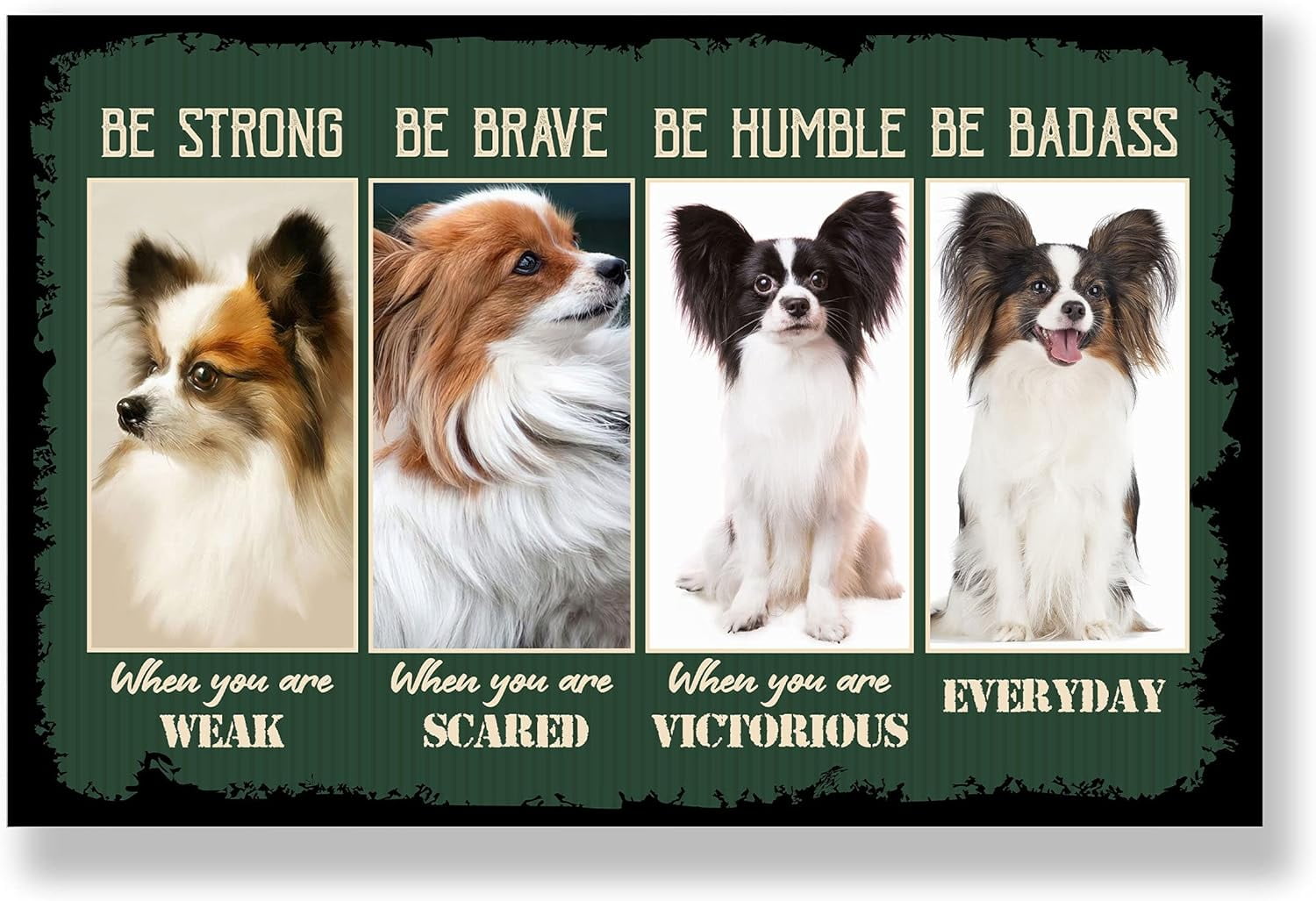 Puzzles For Adults 500 Pieces Papillon Dog Be Strong Be Brave Be Humble ...