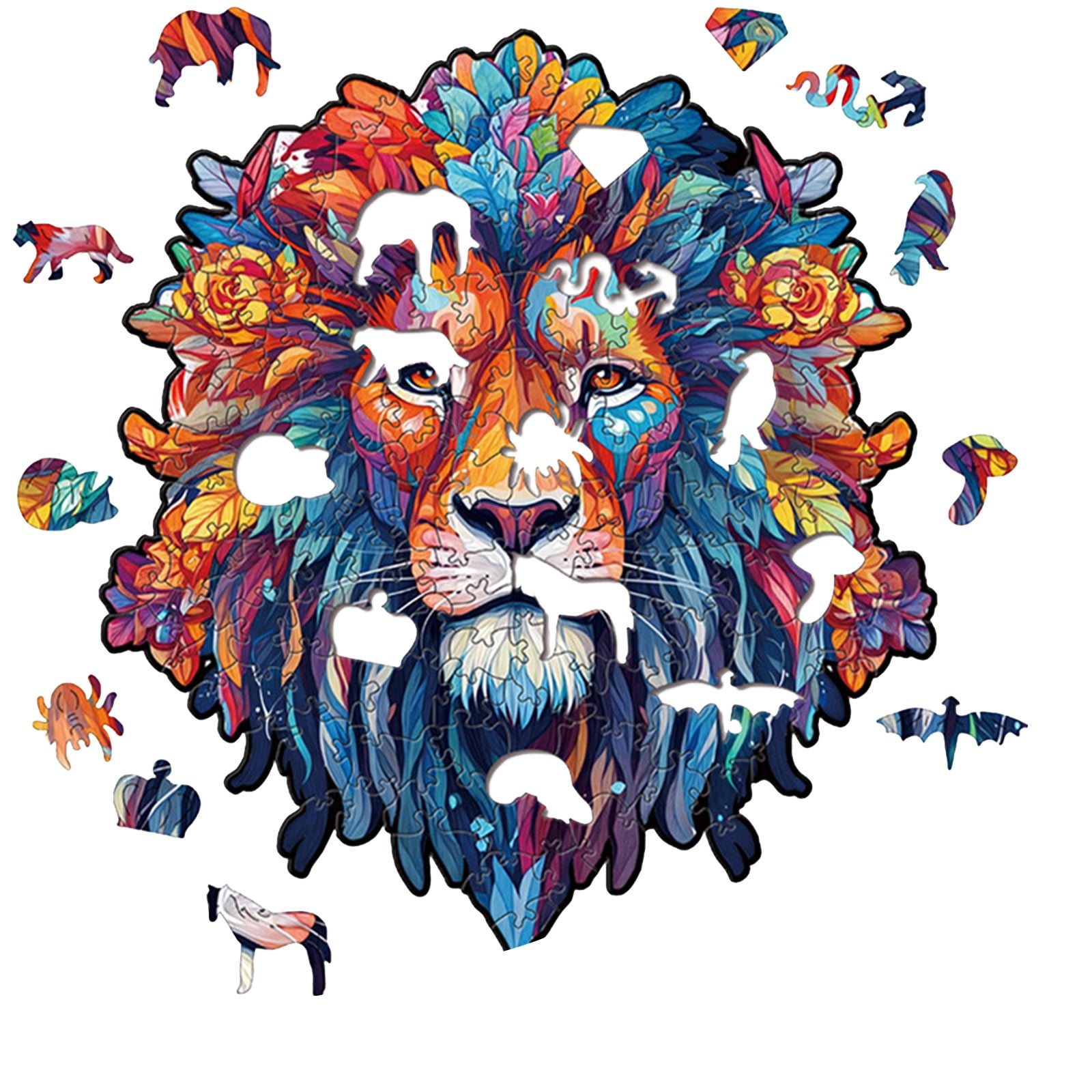 Puzzles For Kids Ages 4-6 Educational Alien Animal Puzzle Toy Wooden ...