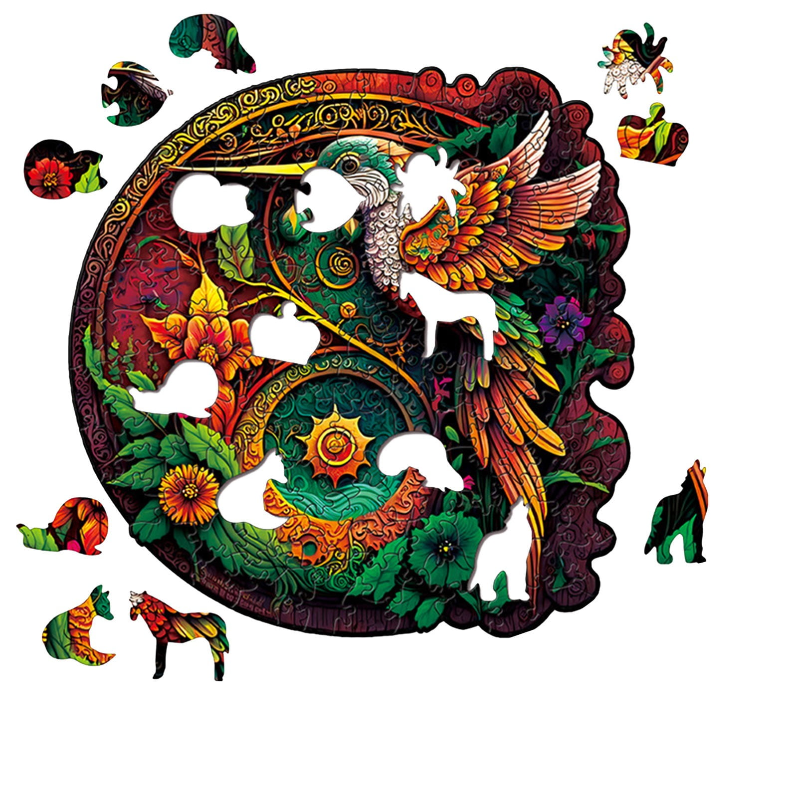 Puzzles For Kids Ages 5-8 Educational Alien Animal Puzzle Toy Wooden ...