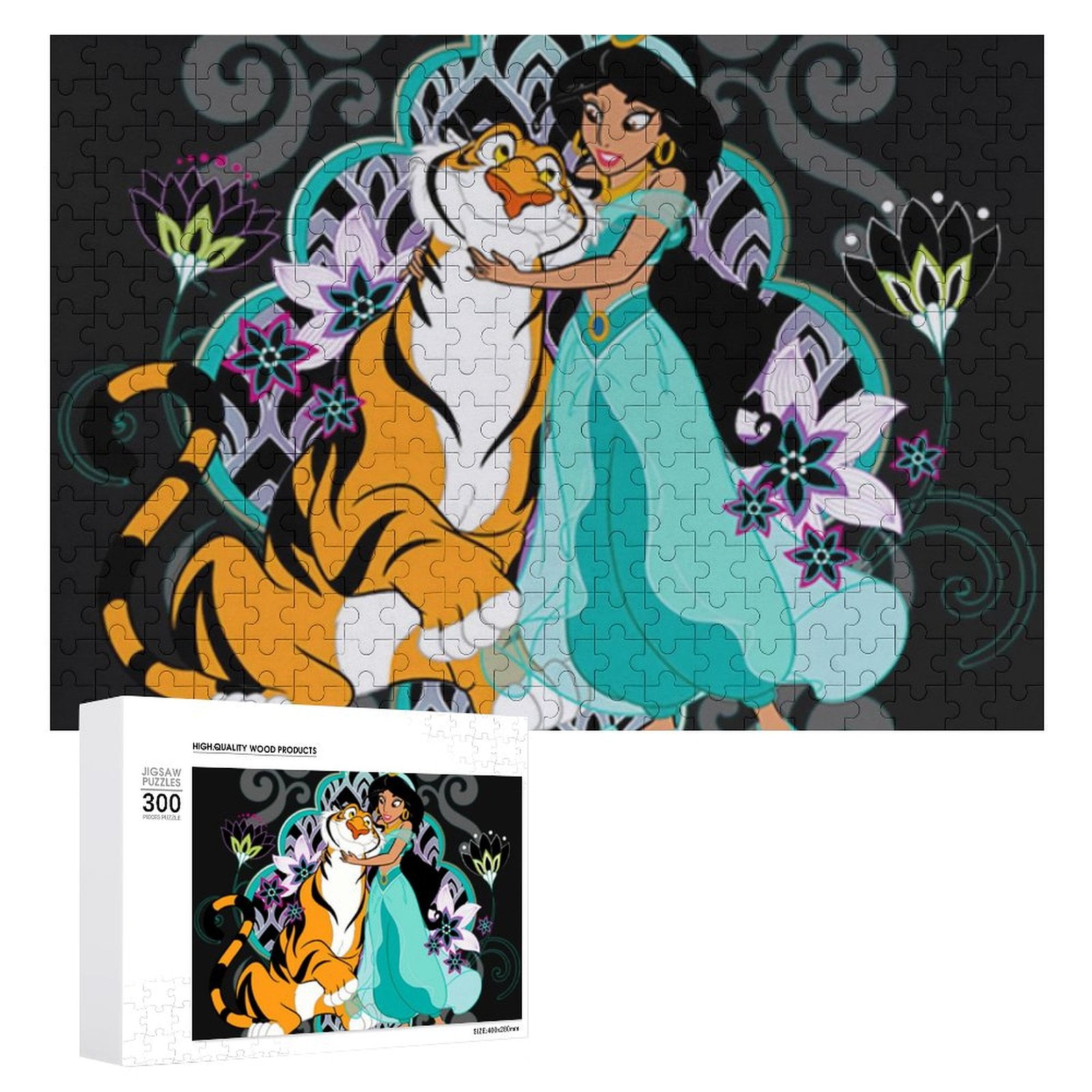 Puzzles for Kids Ages 4-6,Aladdin Jasmine And Rajah Fearless Puzzle 300 ...