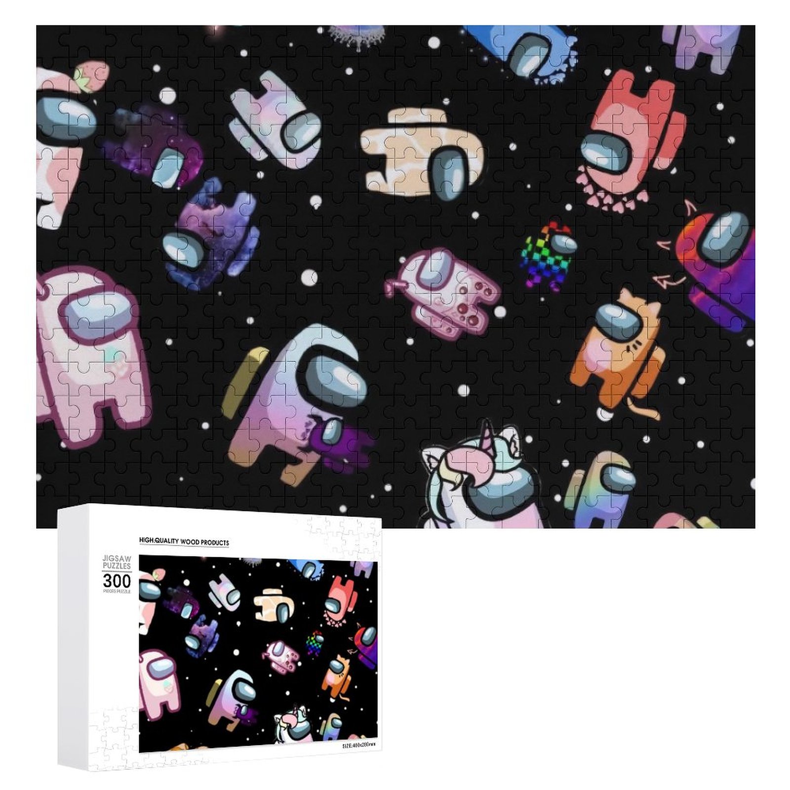 Puzzles for Kids Ages 4-6,Among-Us Imposter Crewmate Puzzles 300 Piece ...