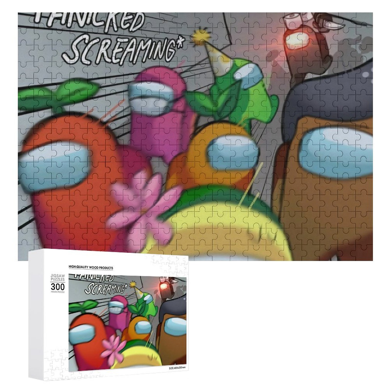 Puzzles for Kids Ages 4-6,Among Us Panicken Screaming Puzzles 300 Piece ...