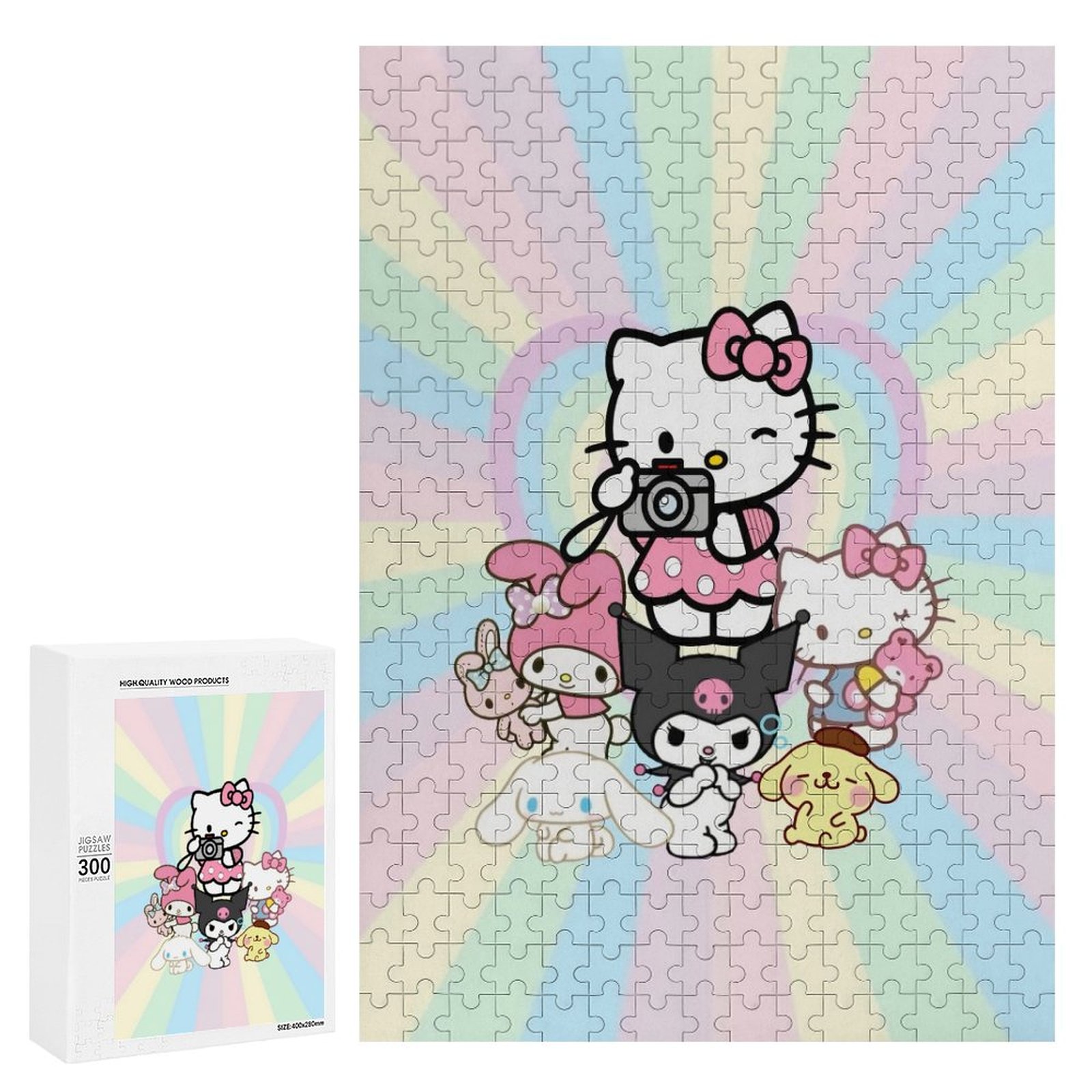 Puzzles for Kids Ages 4-6,Fondo Hello Kitty Puzzles 300 Piece Puzzles ...