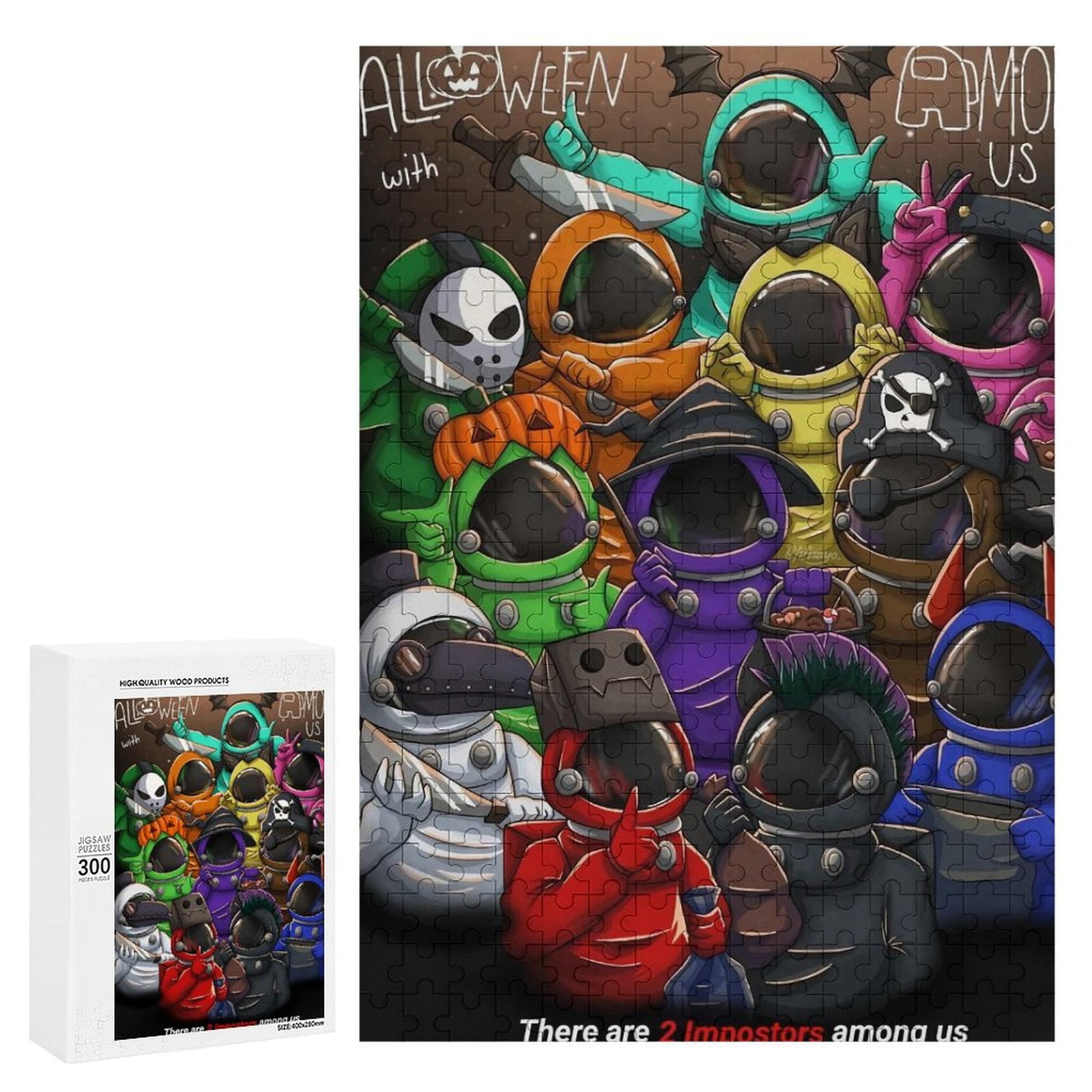 Puzzles for Kids Ages 4-6,Halloween Among-Us Imposter Crewmate Puzzles ...