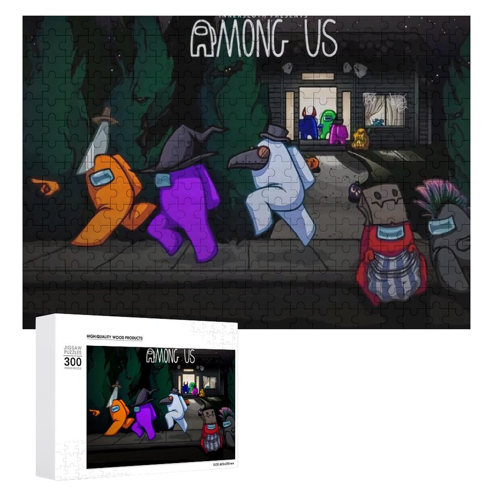 Puzzles for Kids Ages 4-6,Halloween Trick Or Treat Among Us Puzzles 300 ...