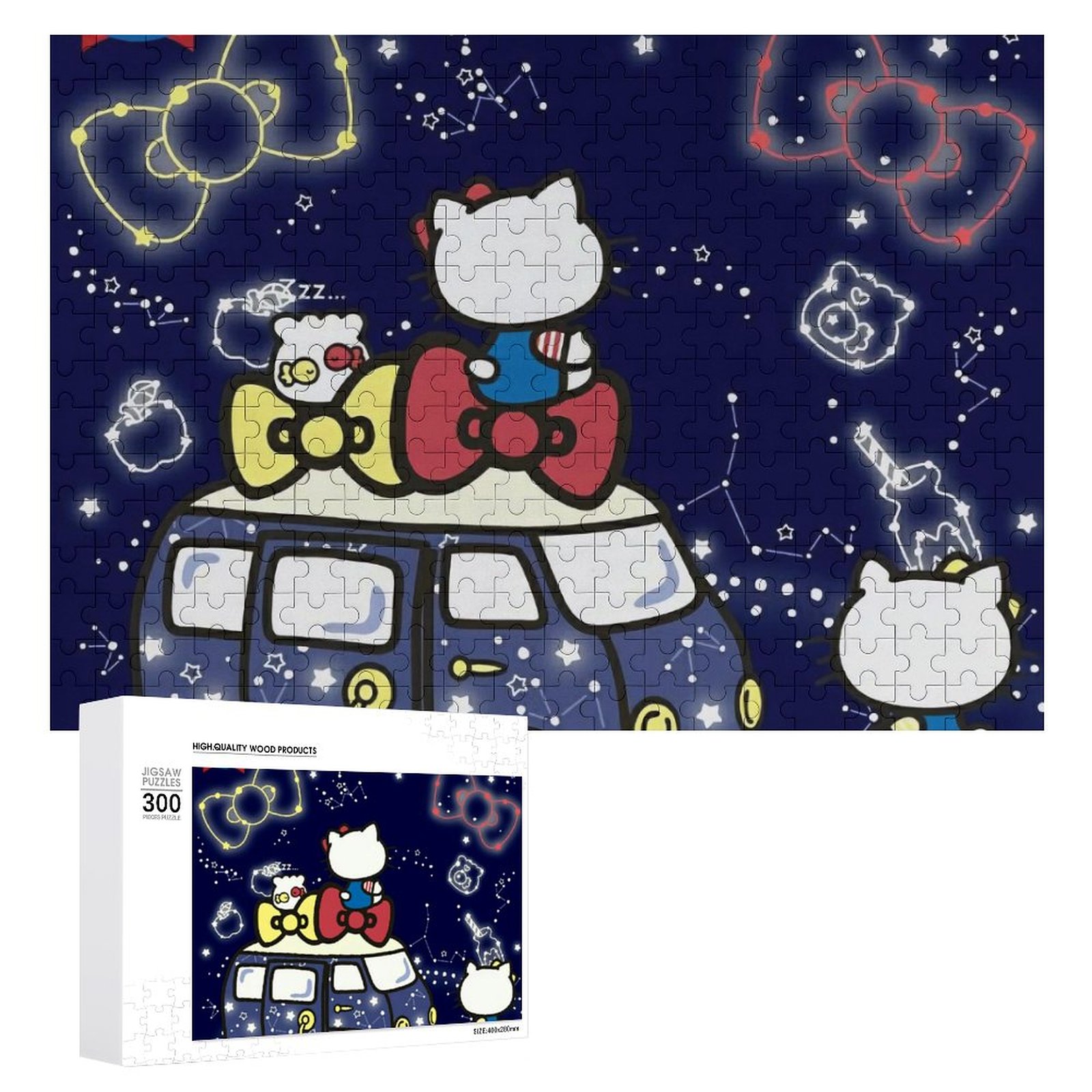 Puzzles for Kids Ages 4-6,Hello Kitty Hello Twin Ribbons Puzzles 300 ...