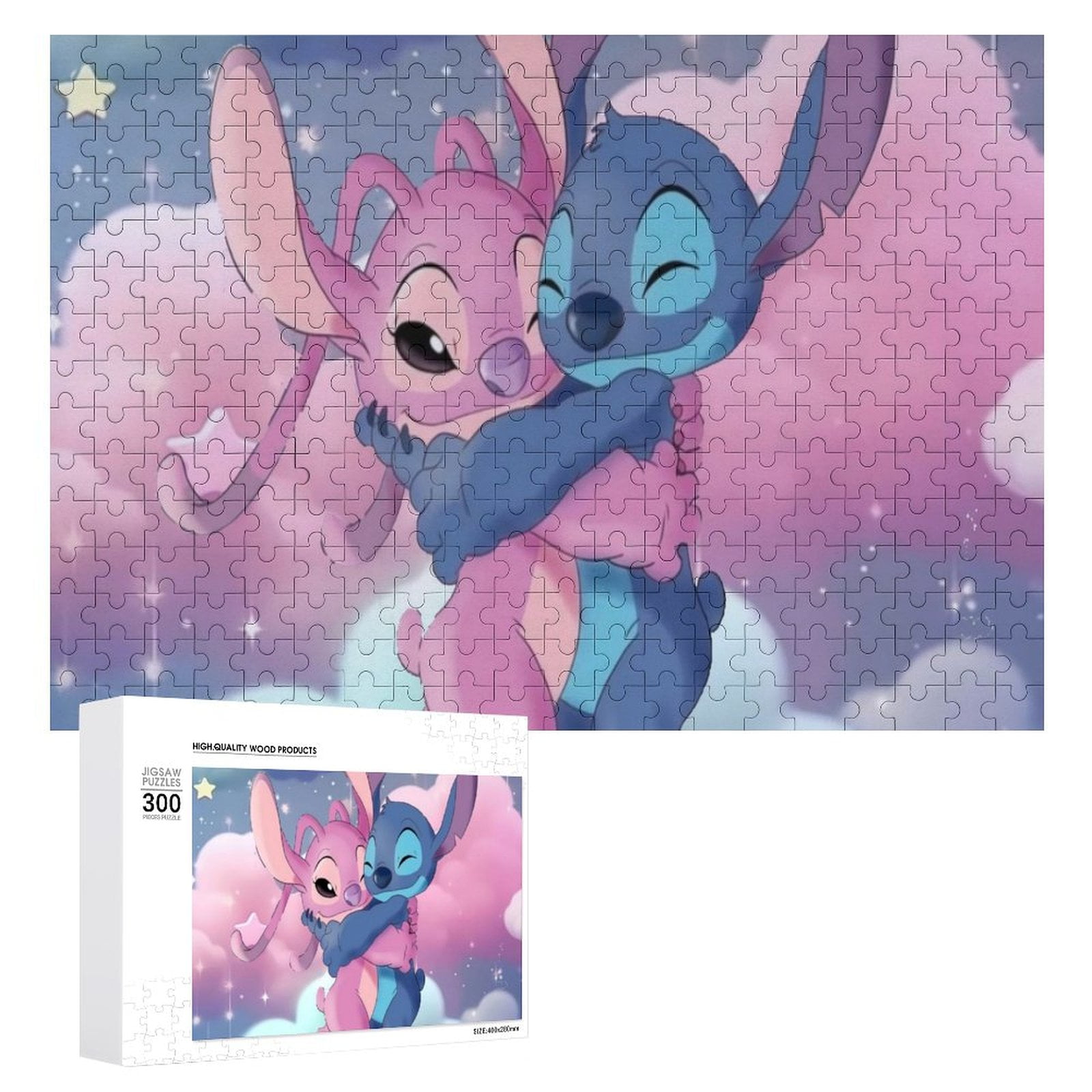 Puzzles for Kids Ages 4-6,Lilo & Stitch - Stitch & Angel Puzzle 300 ...