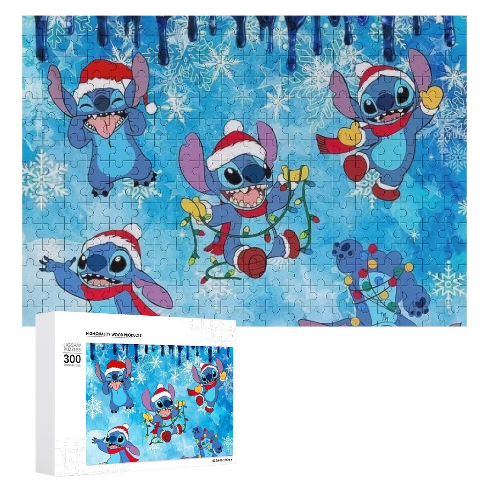 Puzzles for Kids Ages 4-6,Lilo & Stitch Christmas Santa Hat Stitch ...