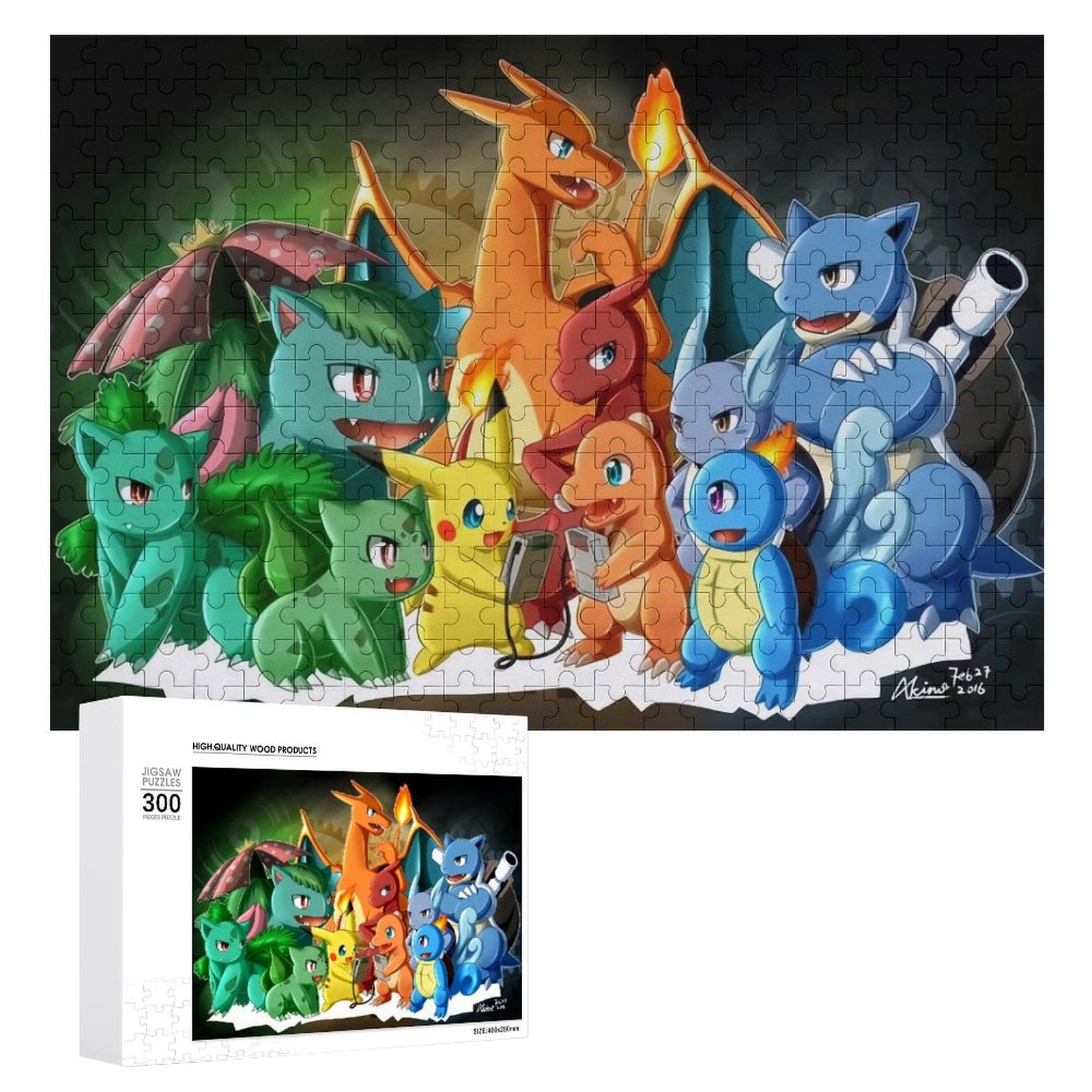 Puzzles for Kids Ages 4-6,P-okémon-Charmander Squirtle Bulbasaur ...