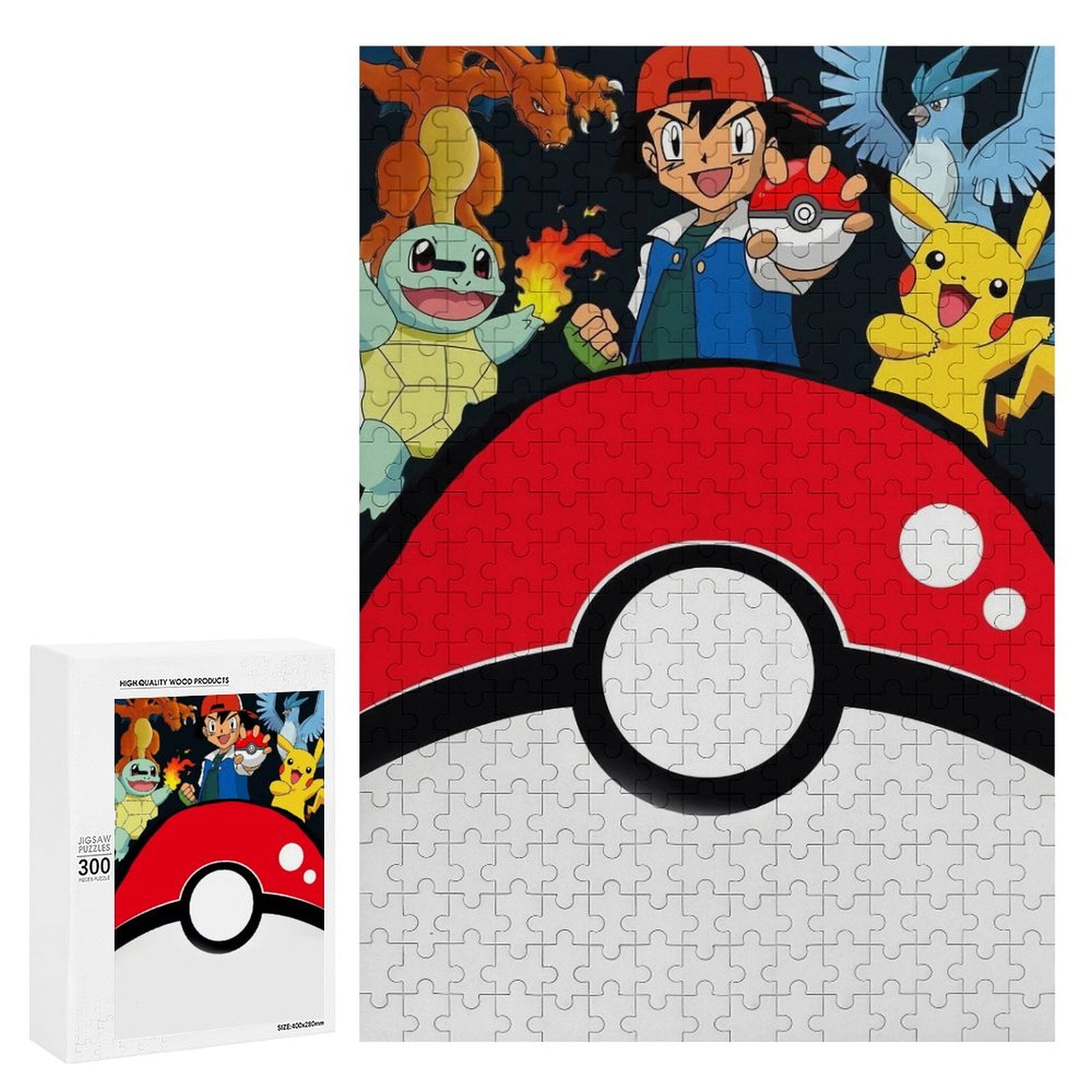 Puzzles for Kids Ages 4-6,P-okémon Poké Ball Vintage Classic Red ...