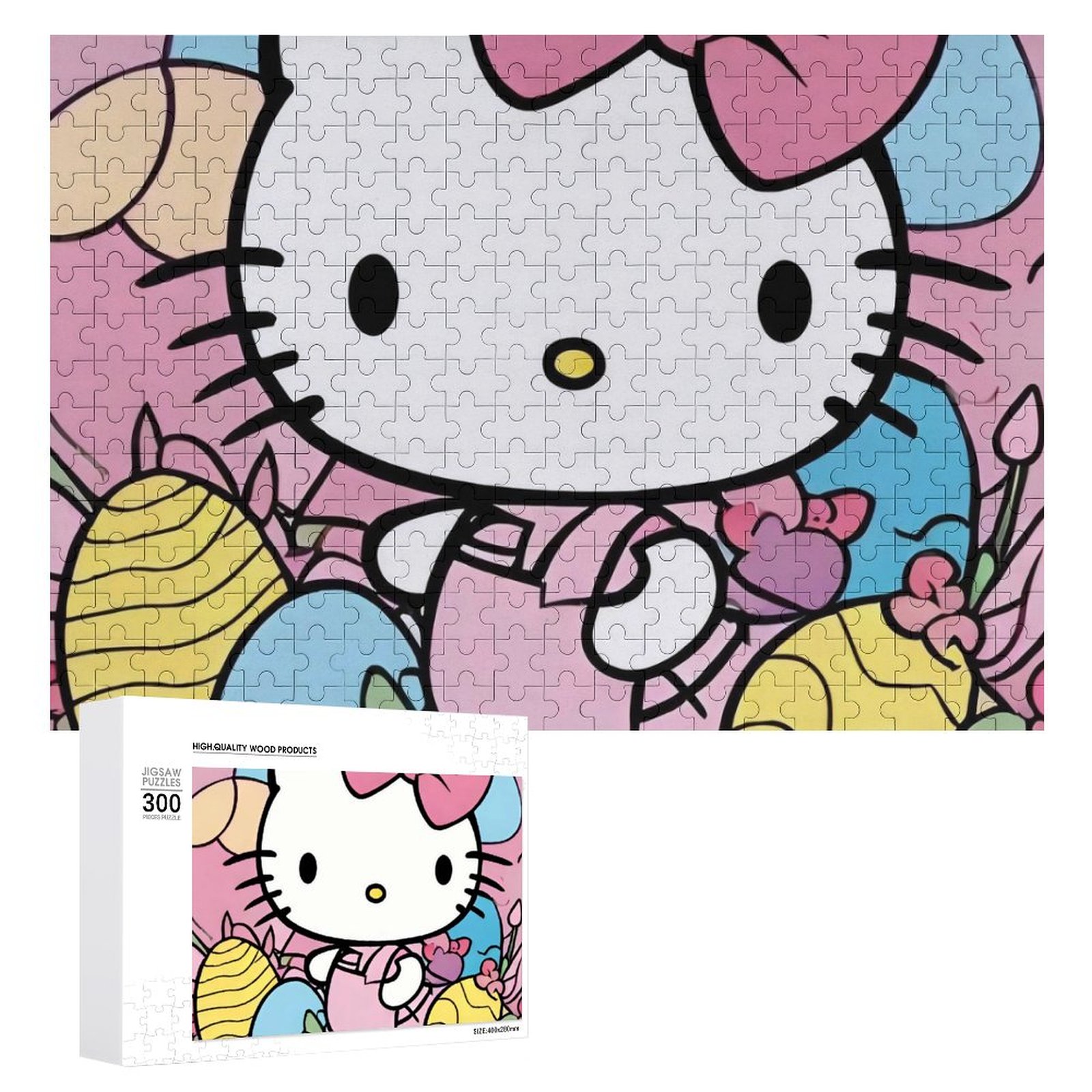 Puzzles for Kids Ages 4-6,Playful Cute Hello Kitty Easter Puzzles 300 ...