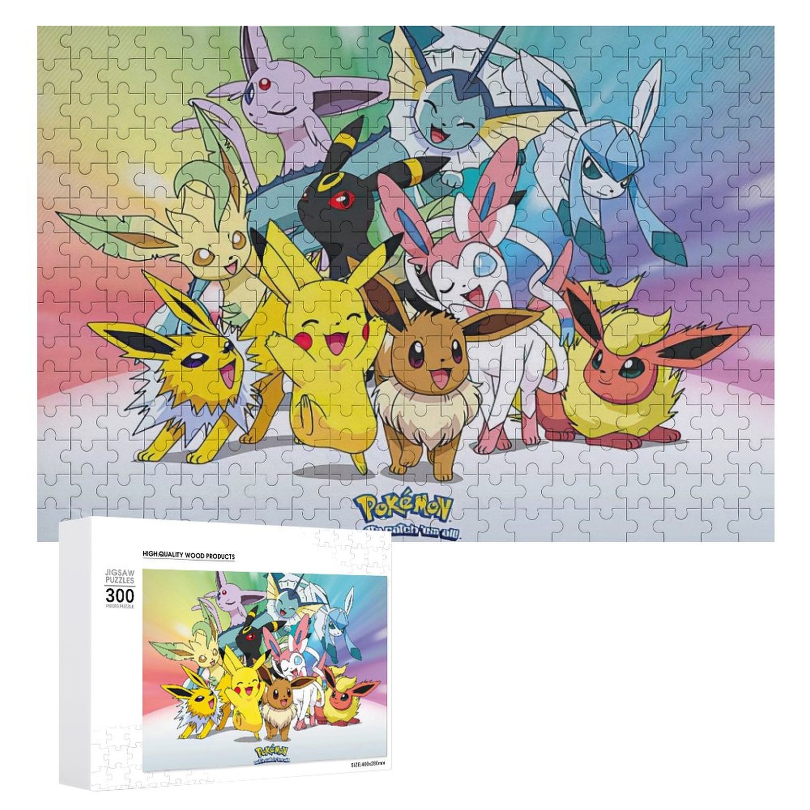 Puzzles for Kids Ages 4-6,Pokemo-n Eeve Charmander Squirtle Bulbasaur ...
