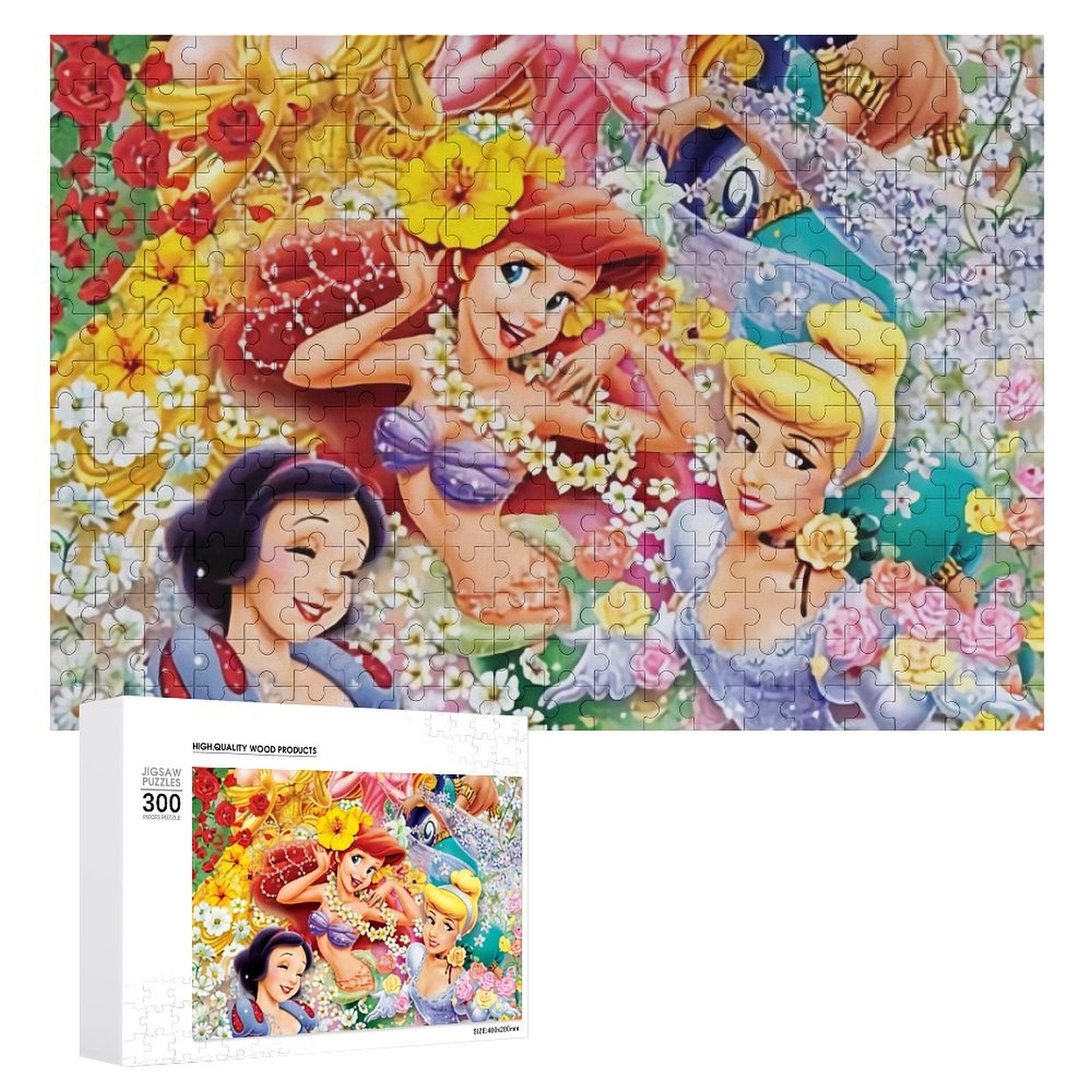 Puzzles for Kids Ages 4-6,Princess Classic Cartoon Group Puzzles 300 ...