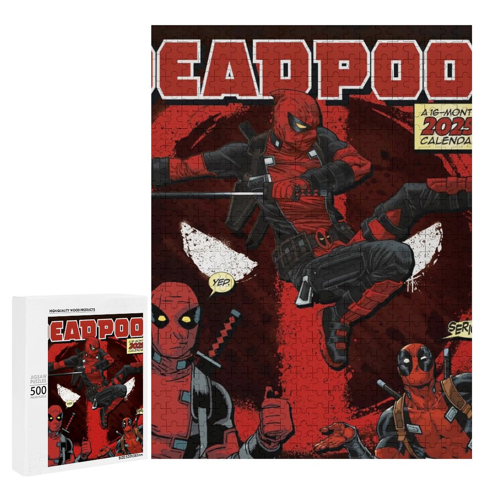 Puzzles for Kids Ages 4-8, Spiderman Deadpool Puzzle 500 Piece Puzzles ...