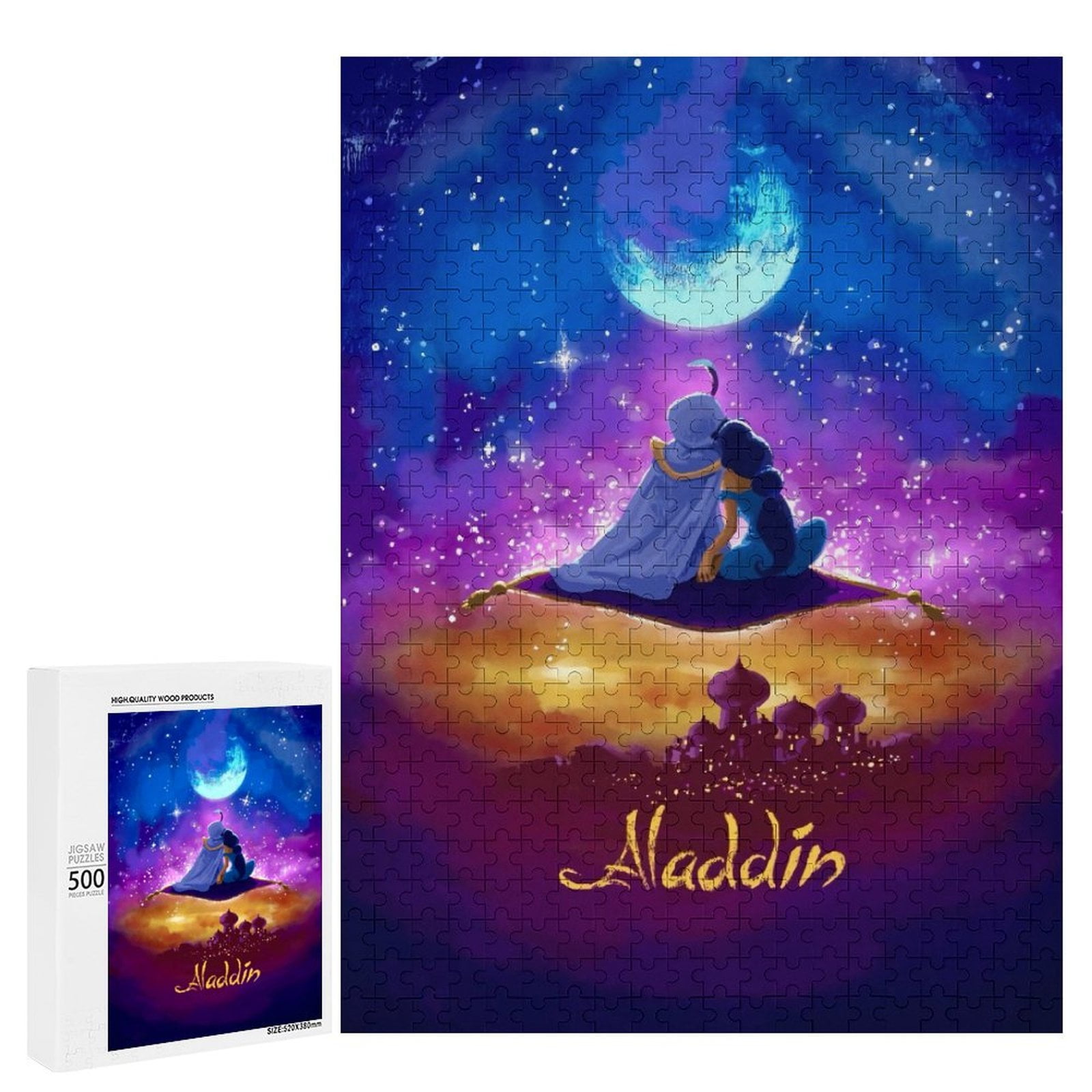 Puzzles for Kids Ages 4-8,Aladdin Princess Jasmine And Rajah Friends ...