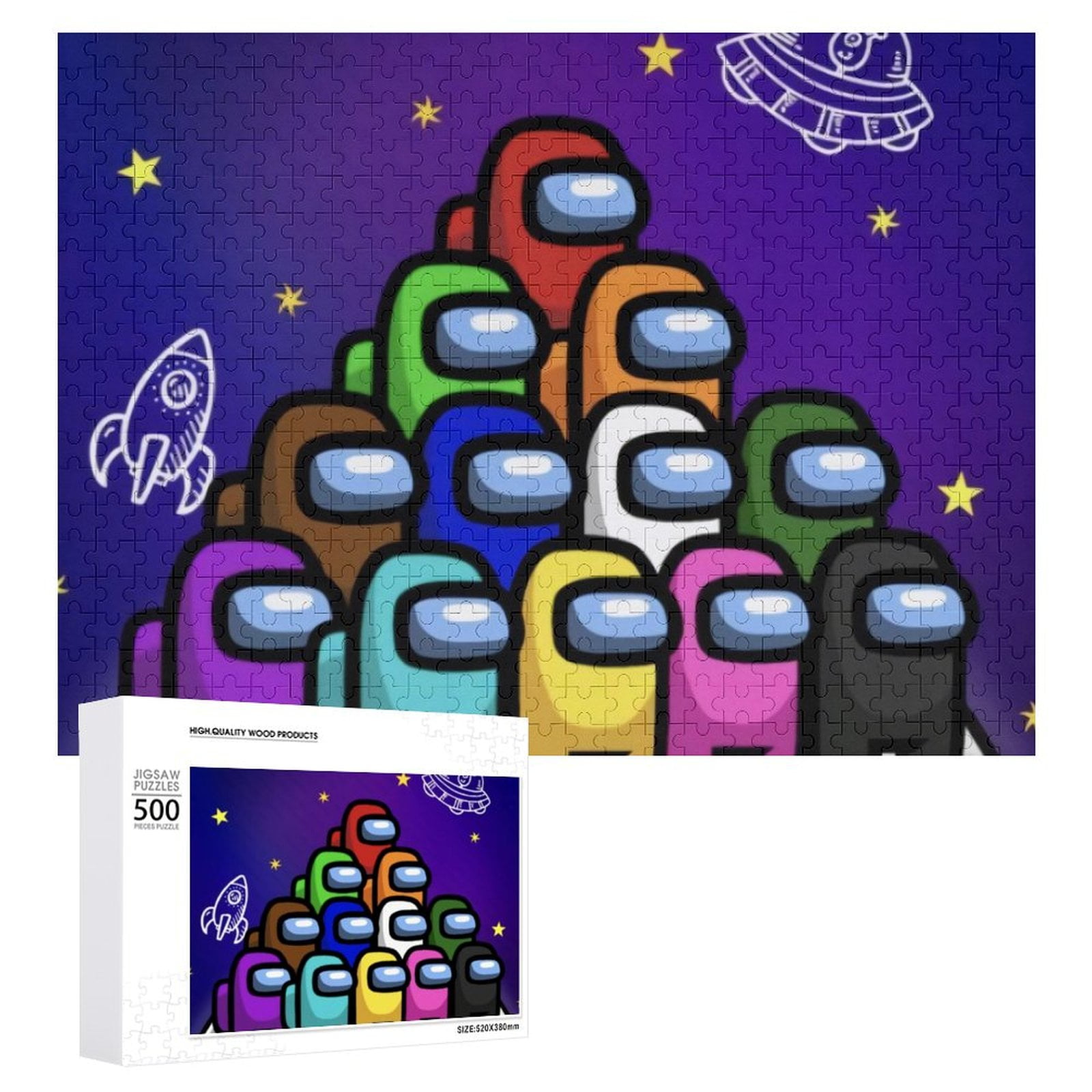 Puzzles for Kids Ages 4-8,Among Us Puzzles 500 Piece Puzzles for Kids,Educational Kids Puzzles ...