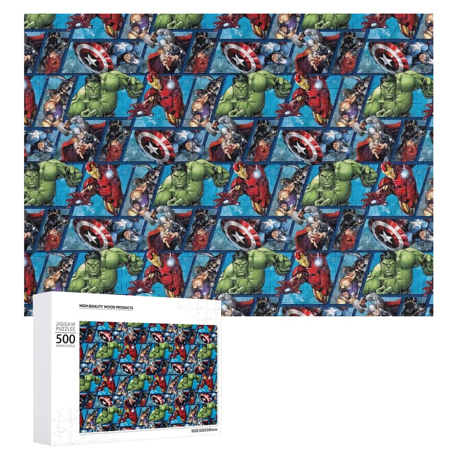 Puzzles for Kids Ages 4-8, Avengers Grid Puzzles 500 Piece Puzzles for Kids,Educational Kids ...