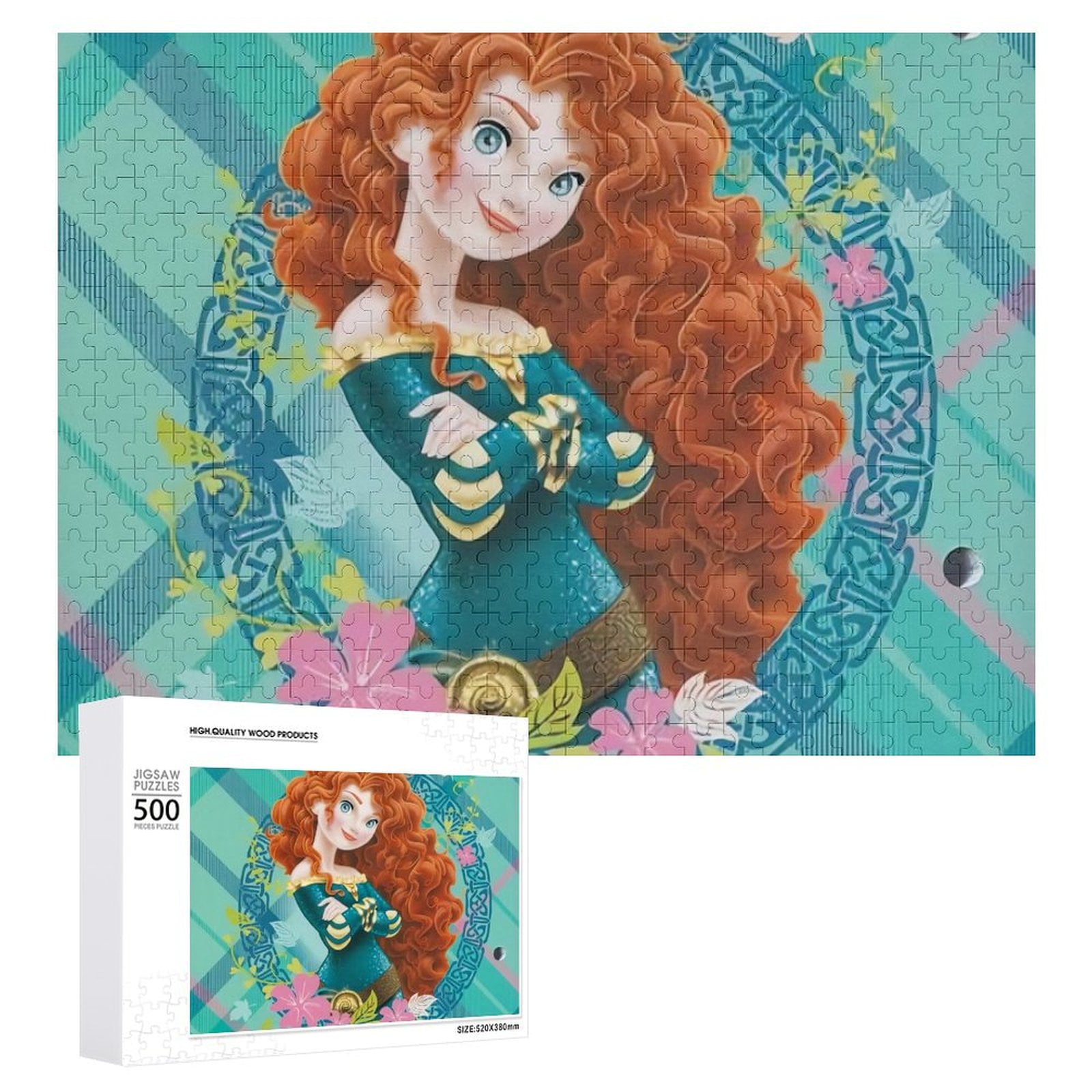 Puzzles for Kids Ages 4-8,Brave Merida Grid Poster Puzzles 500 Piece ...