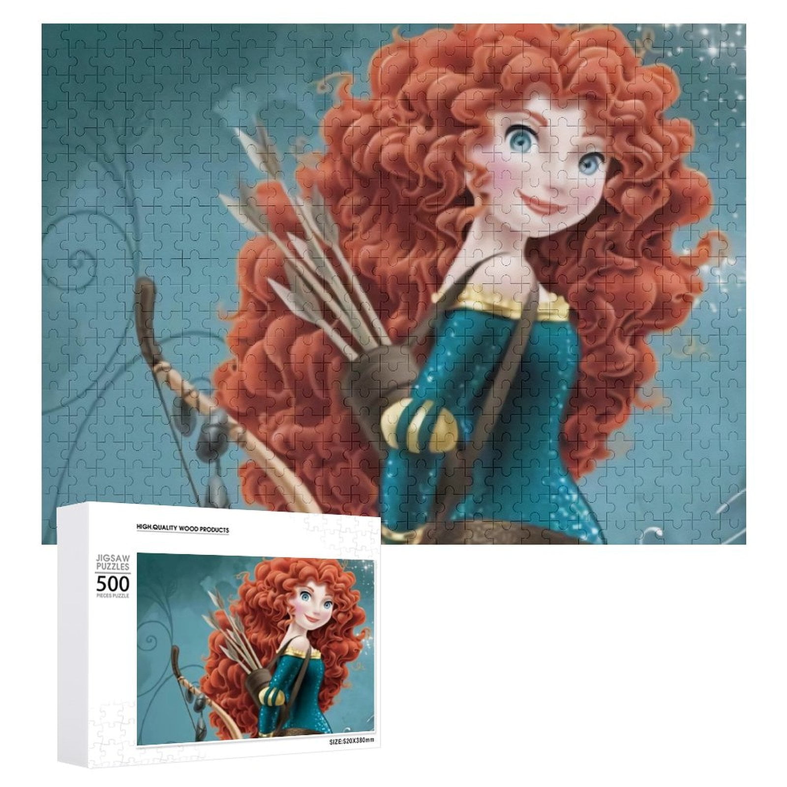 Puzzles for Kids Ages 4-8,Brave Merida Poster Puzzles 500 Piece Puzzles ...