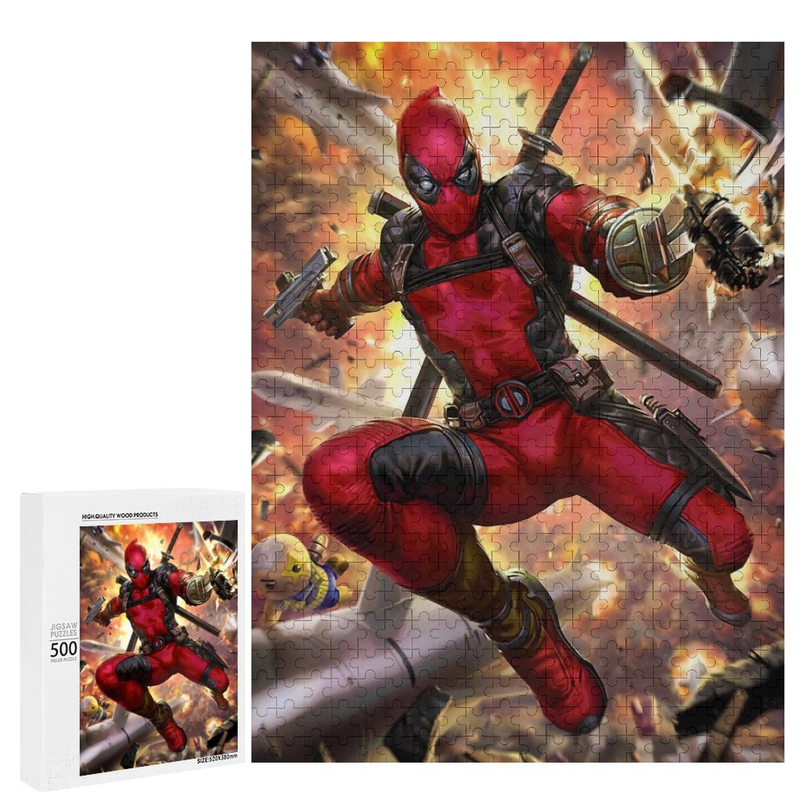 Puzzles for Kids Ages 4-8,Cartoon DEADPOOL Puzzles 500 Piece Puzzles ...