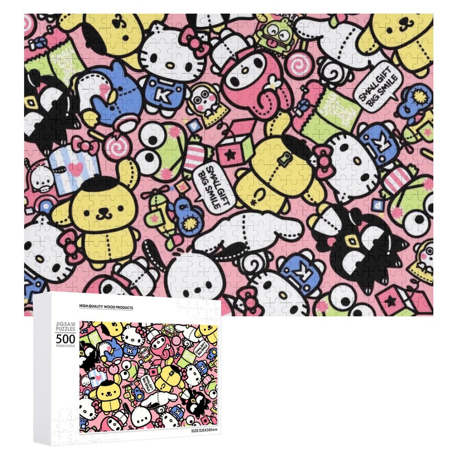 Puzzles for Kids Ages 4-8,Cartoon Kuromi Melody Hello-Kitty Cinnamoroll ...