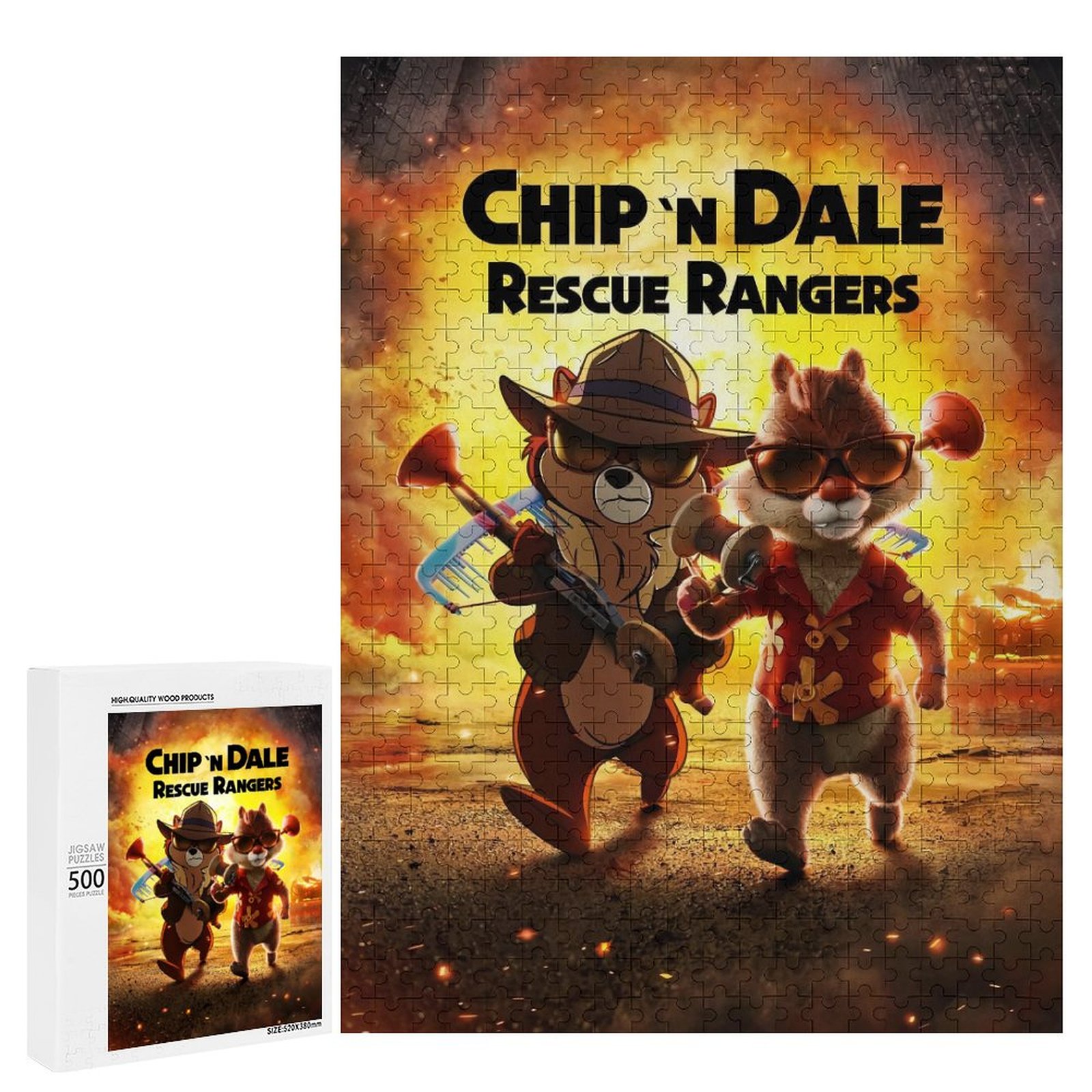 Puzzles for Kids Ages 4-8,Chip 'n Dale Rescue Rangers Puzzles 500 Piece ...