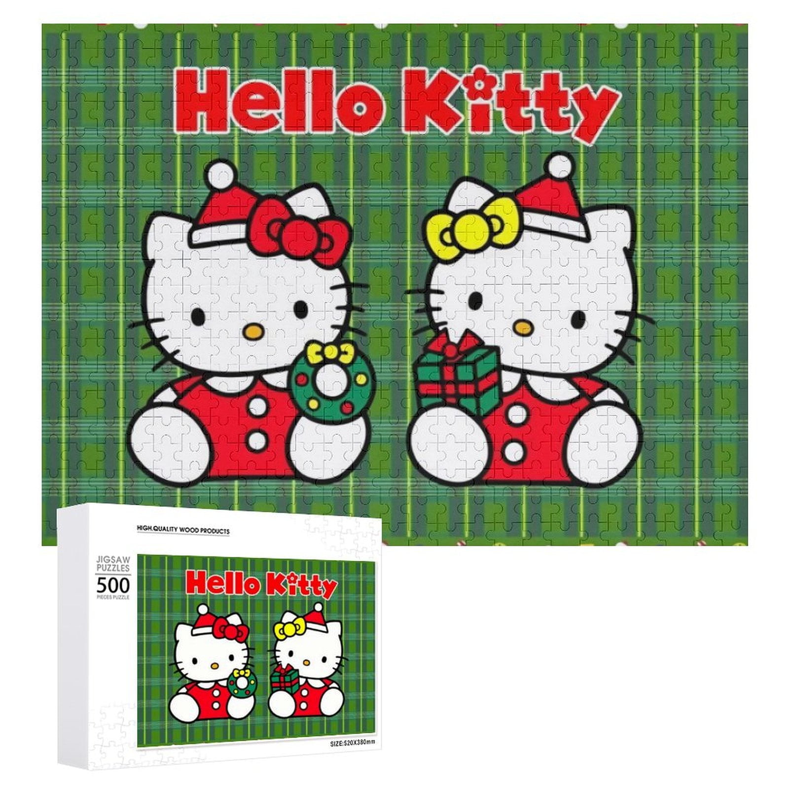 Puzzles for Kids Ages 4-8,Christmas Hello Kitty Puzzles 500 Piece ...