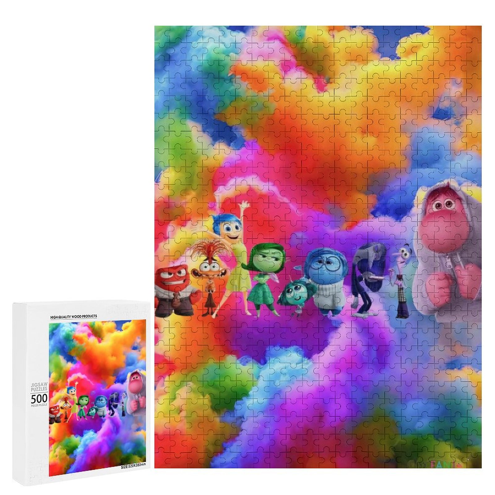 Puzzles for Kids Ages 4-8,Colorful Smoke Inside Out Puzzles 500 Piece ...